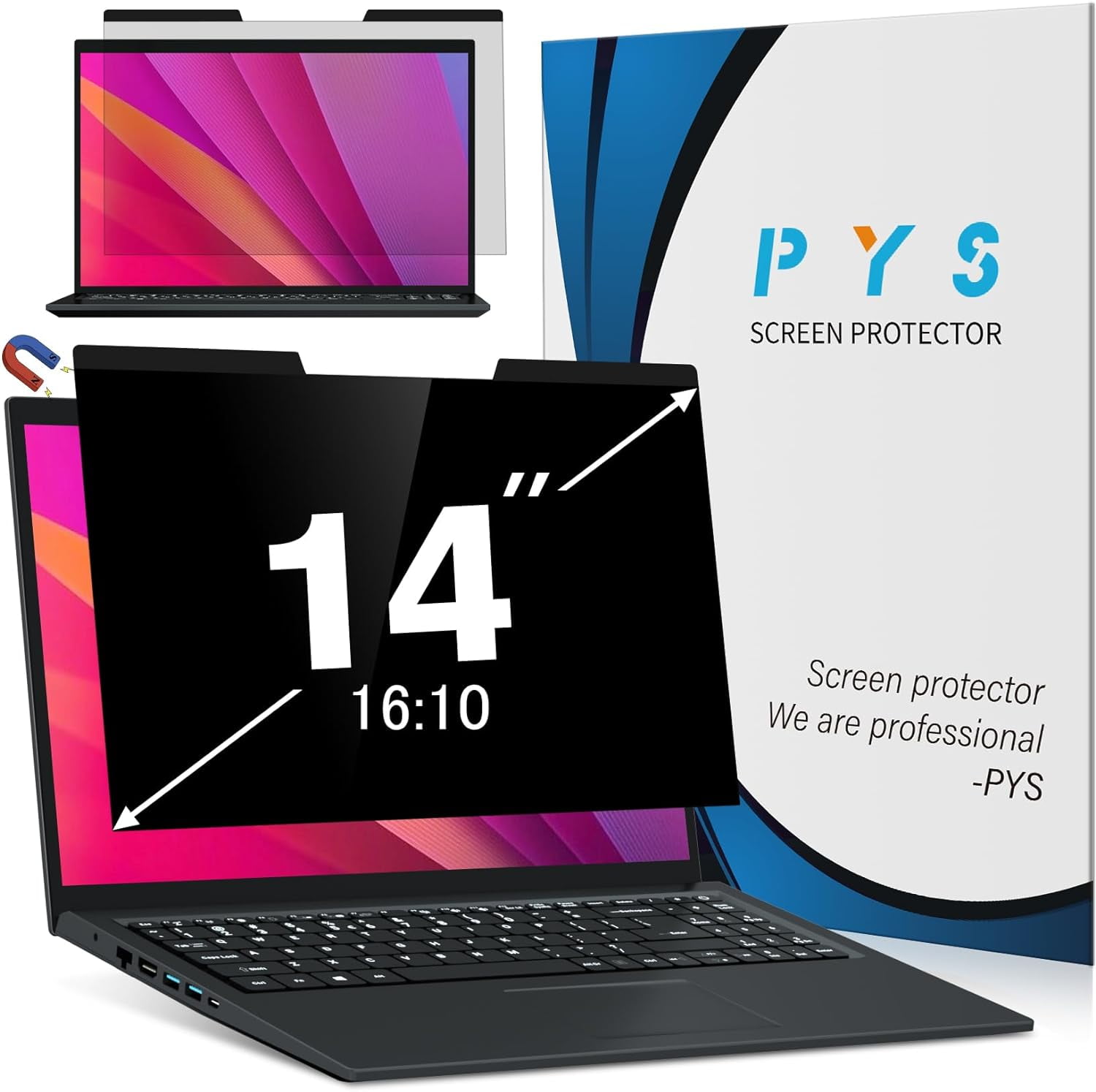 Magnetic Laptop Privacy Screen 14 Inch (16:10 Aspect) - Computer Screen ...