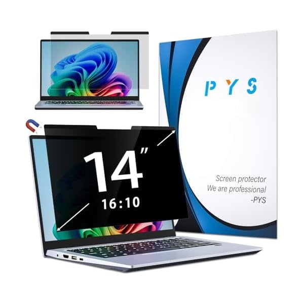 Magnetic Laptop Privacy Screen 14 Inch 16:10 - Computer Monitor Privacy ...