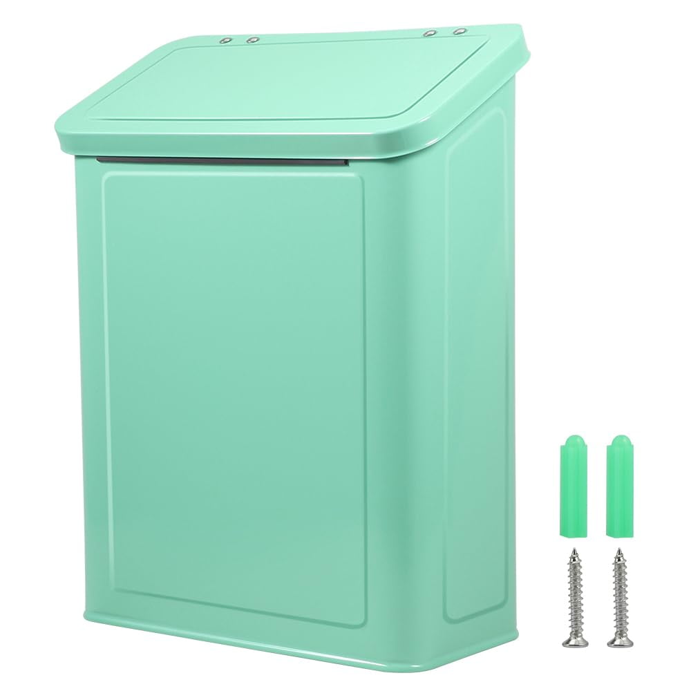 Magnetic Laundry Storage, Large Metal Lint Holder Bin with Lid for ...