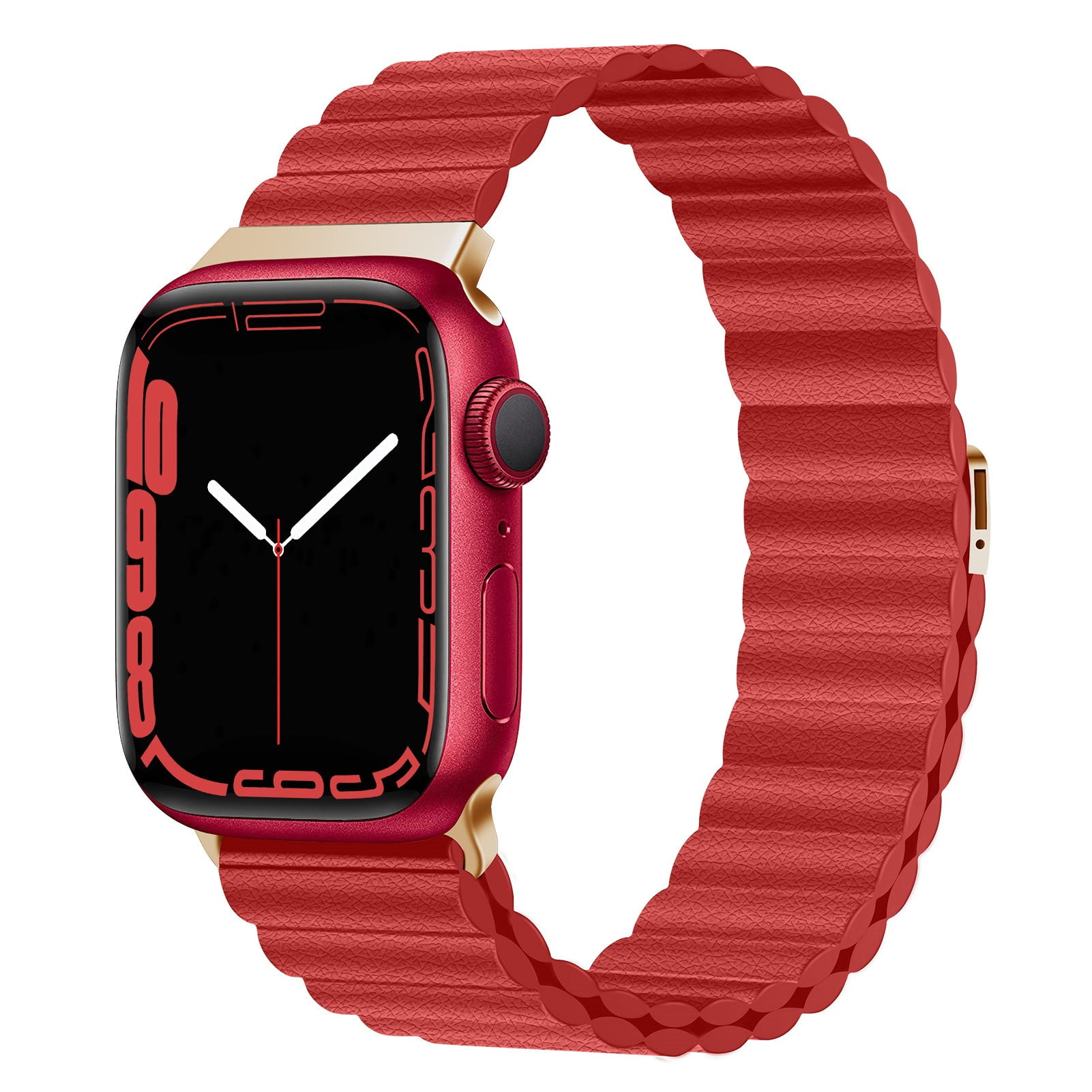 Magnetic Leather Band for Apple Watch Bands 45mm 44mm 40mm 38mm 42mm 41mm 45 Leather Link Loop ...
