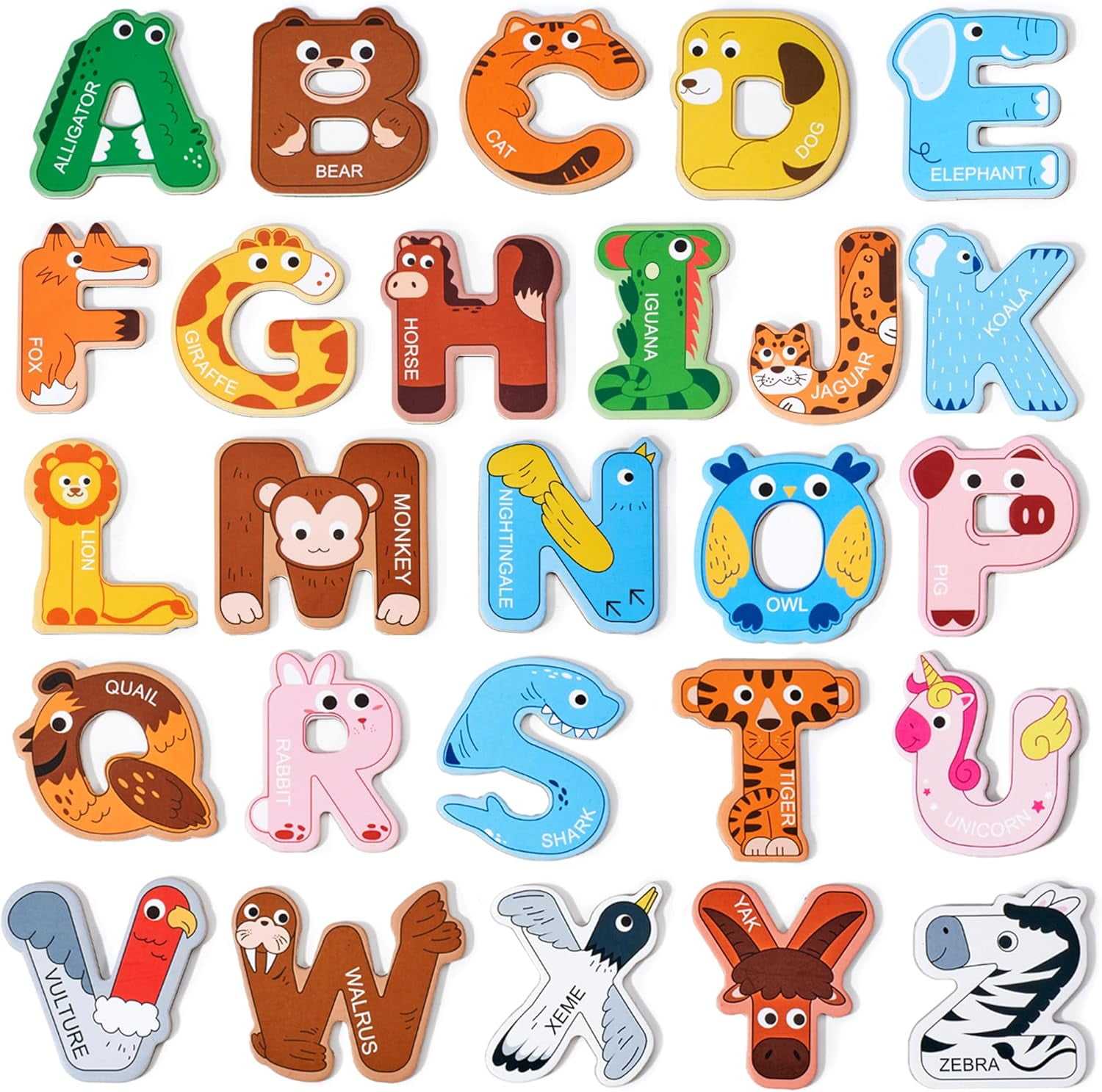 Magnetic Letters, Alphabet ABC Fridge Magnets for Toddlers & Kids, Cute ...