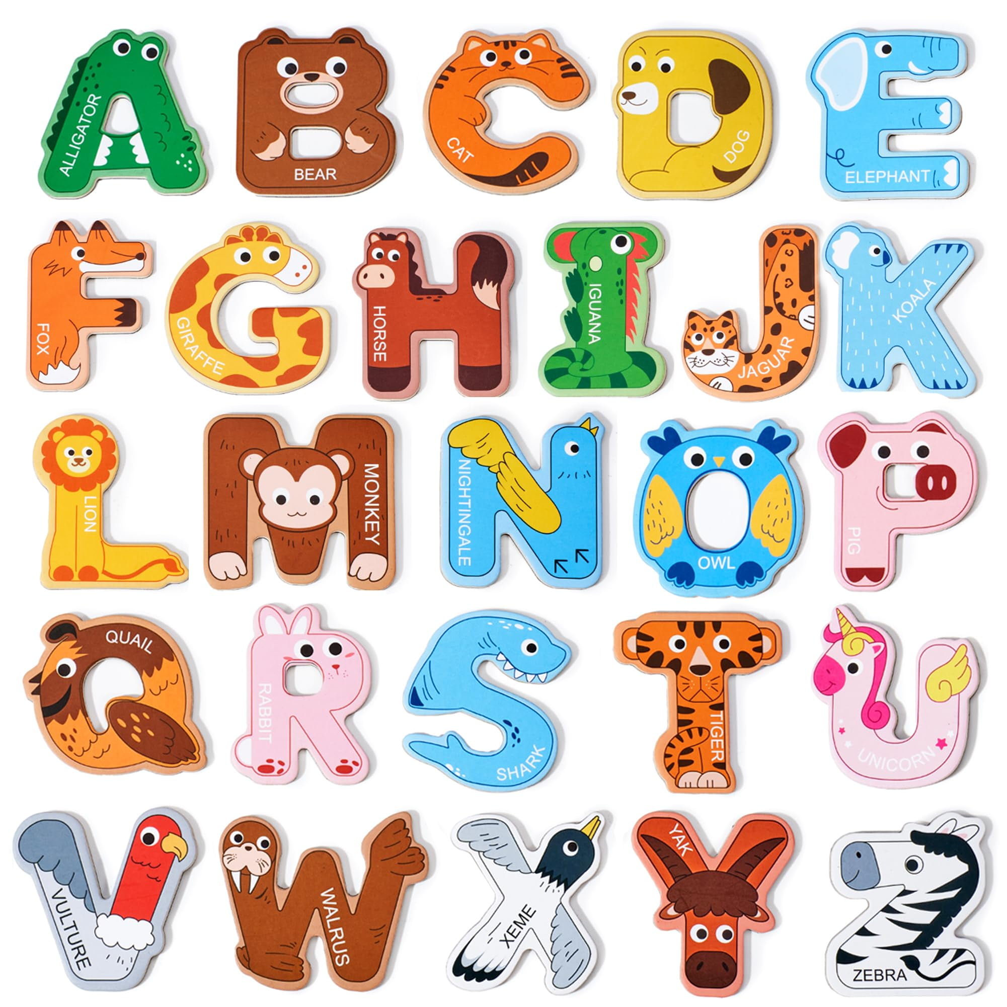 Magnetic Letters, Alphabet Abc Fridge Magnets For Toddlers & Kids, Cute ...