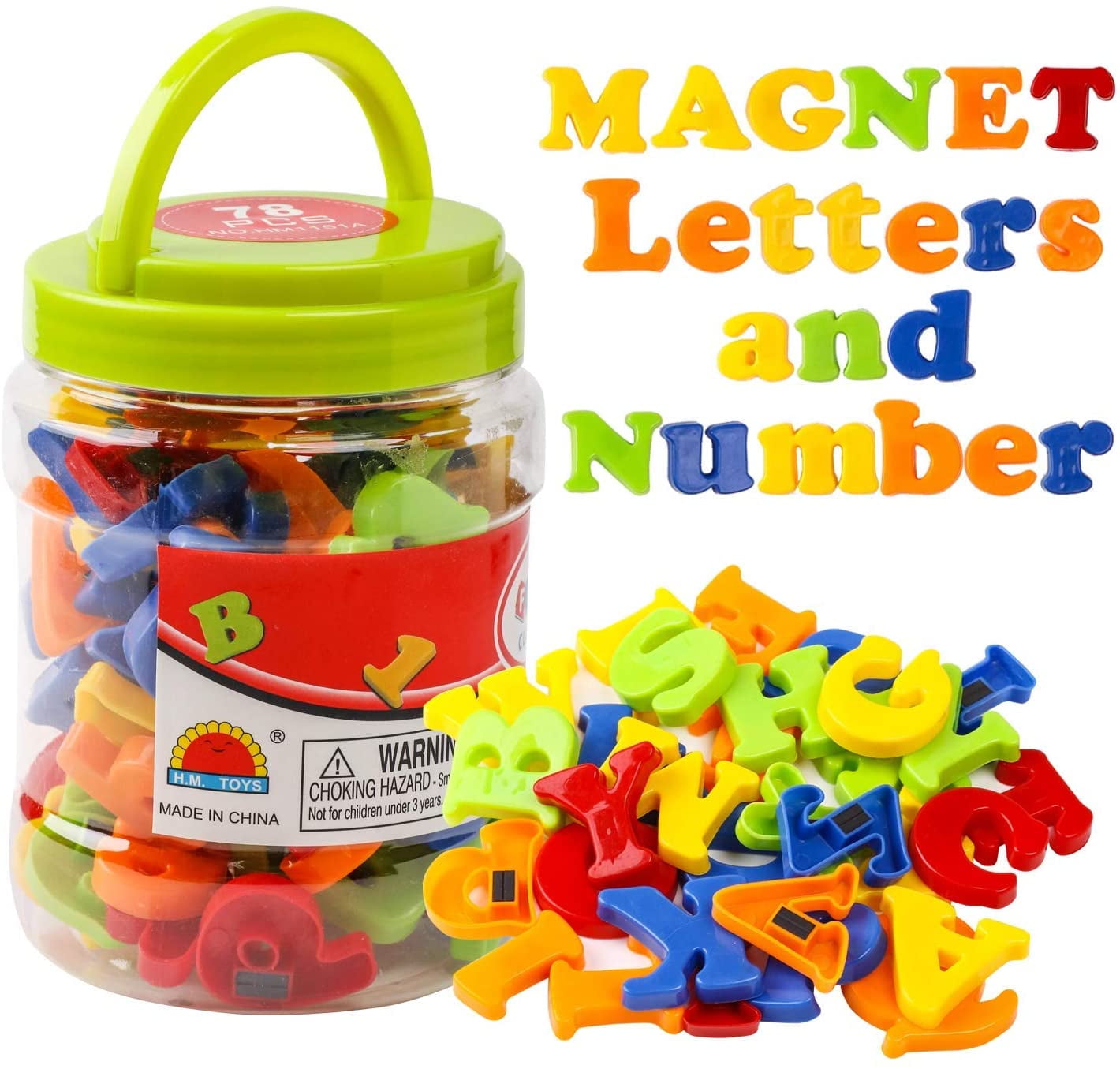 Magnetic Letters Numbers Fridge Magnets, Colorful Plastic ABC, 123 ...