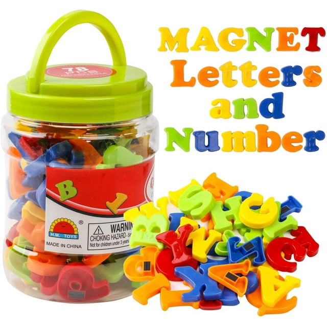 Magnetic Letters Numbers Fridge Magnets, Colorful Plastic ABC, 123 ...