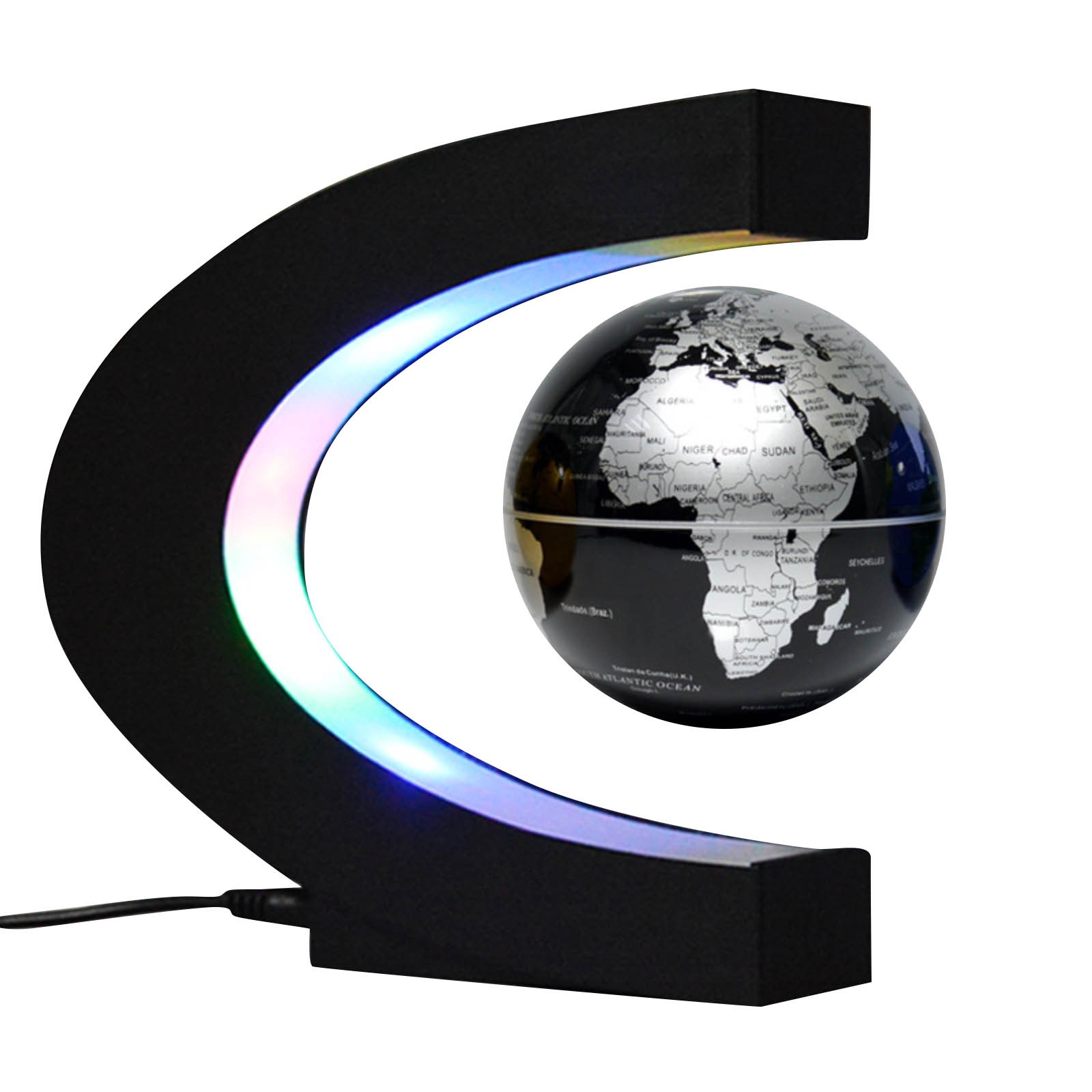 Magnetic Levitating Globe with LED Light, Cool Tech Gift for Men Father ...