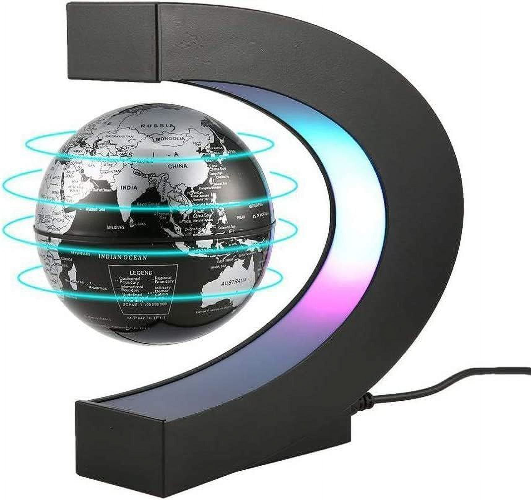 Magnetic Levitating Globe with LED Light - for Kids Adults Learning - 3 ...