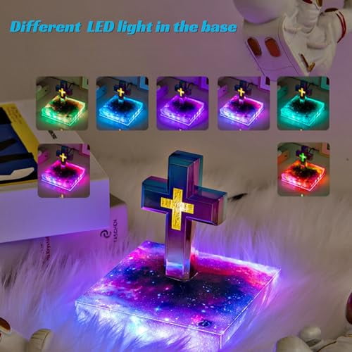 Magnetic Levitating Lamp Floating Cross Floating RGB Lights Home ...
