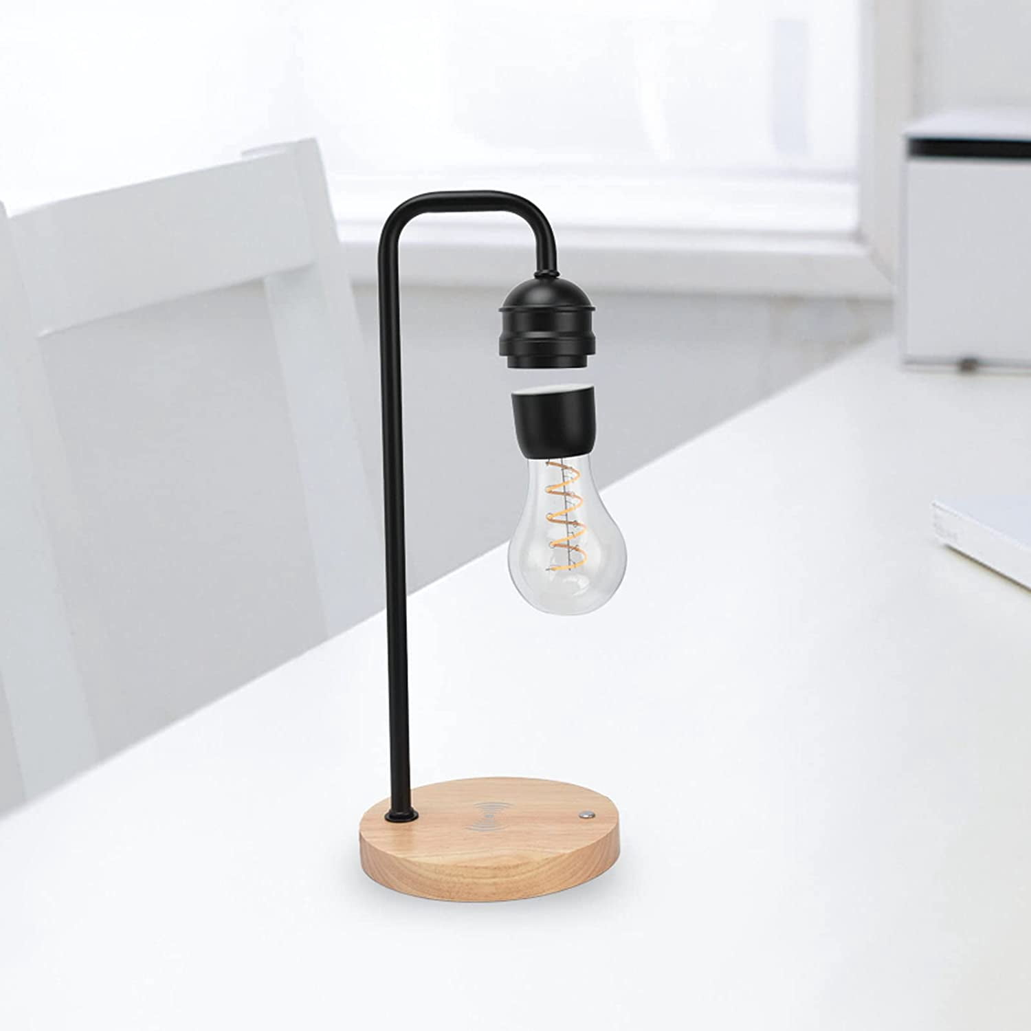 Magnetic Levitating Light Floating LED Light Bulb, Wireless Charger ...