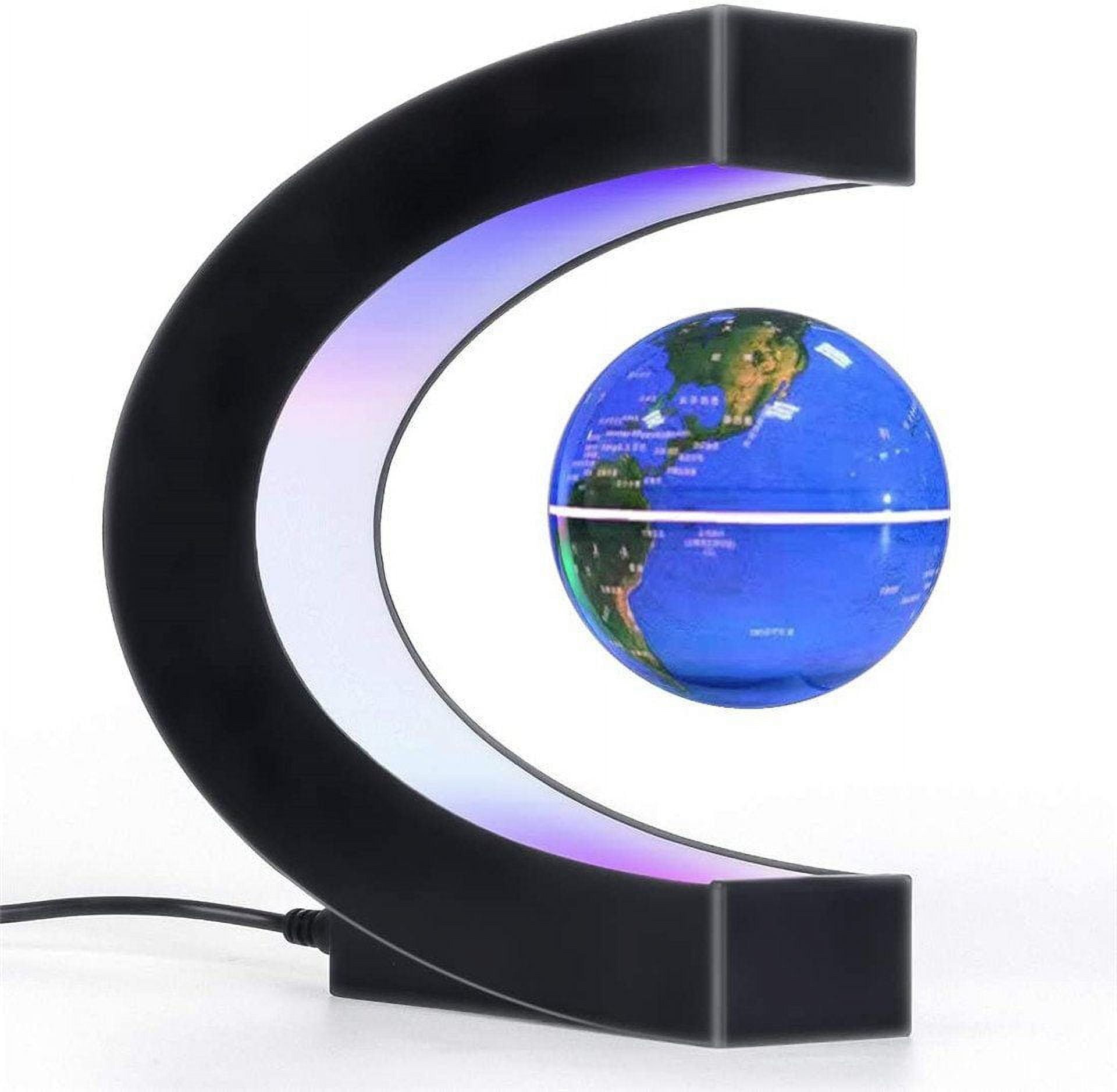 Magnetic Levitation Floating World Map Globe with C Shape Base ...