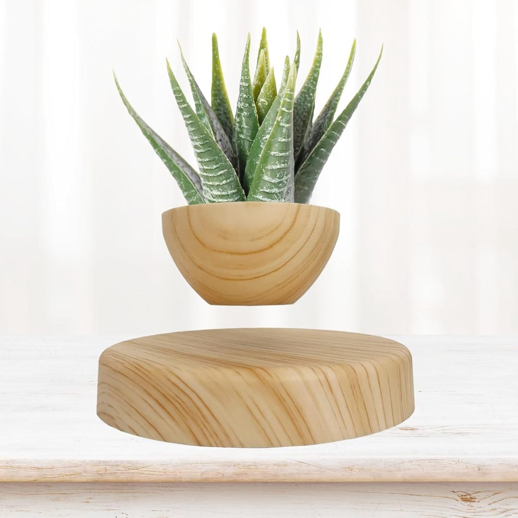 Magnetic Levitatng Plant Pot, Floating Plant Pot, Small Bonsai Pot for ...