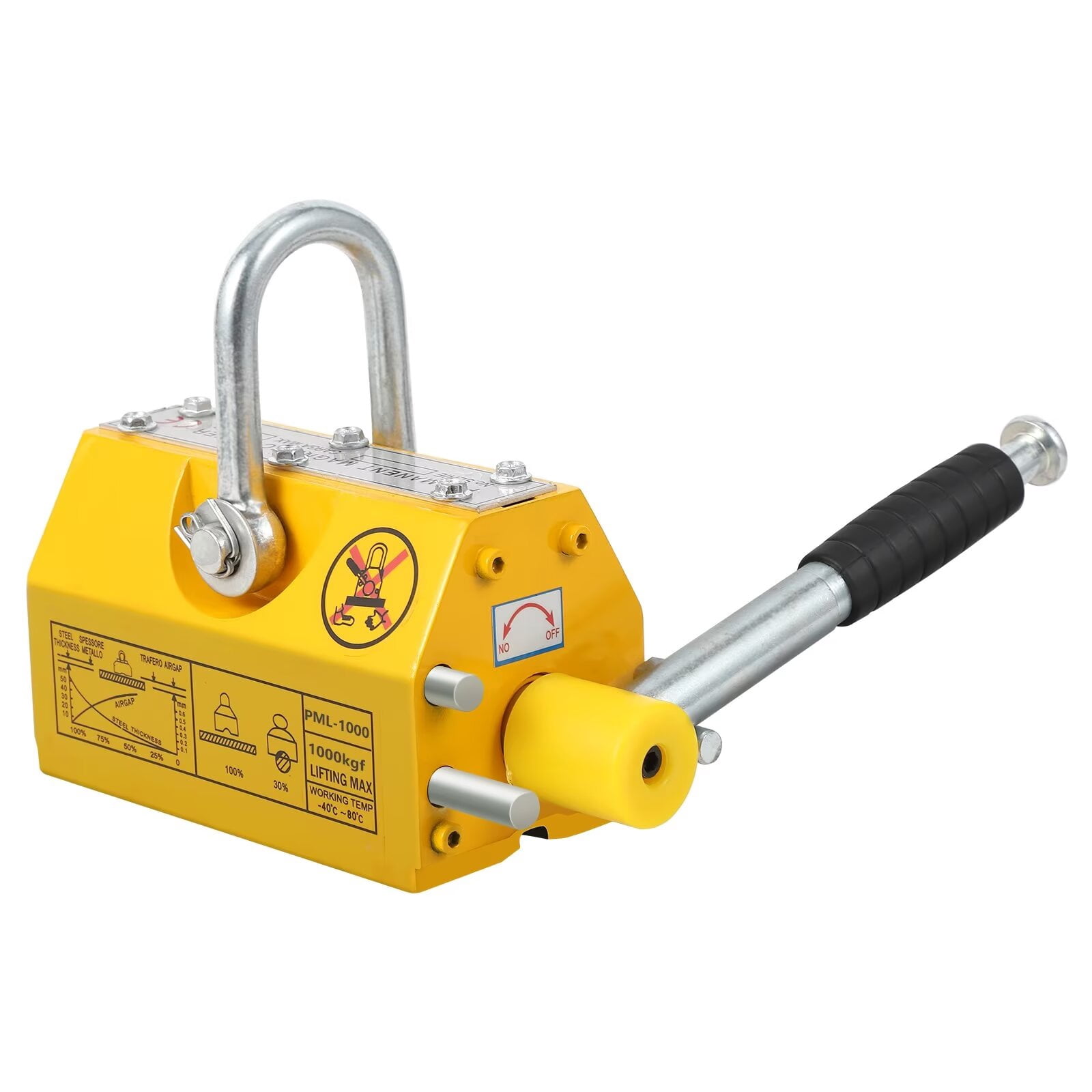 Magnetic Lifter, 2200 Lbs Lifting Capacity, Heavy Duty Lifting Magnet ...