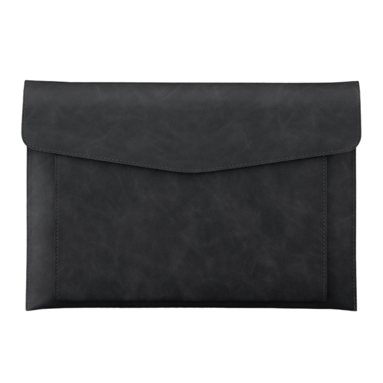 Magnetic Lock Leather File Bag A4 Paper Document Holder Folder ...