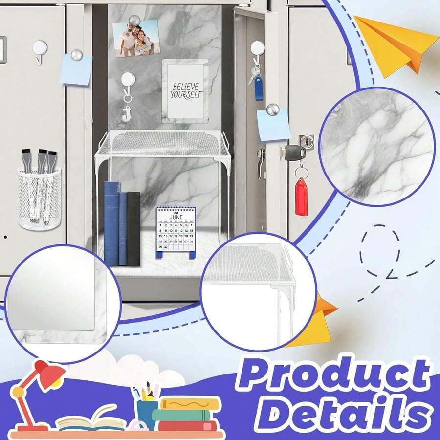 Magnetic Locker Accessories Kit Purple Back To School Essentials Locker ...