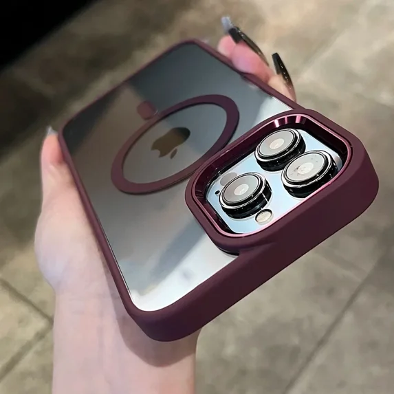 Magnetic Luxury Clear Armor For Magsafe Wireless Charging Case for ...