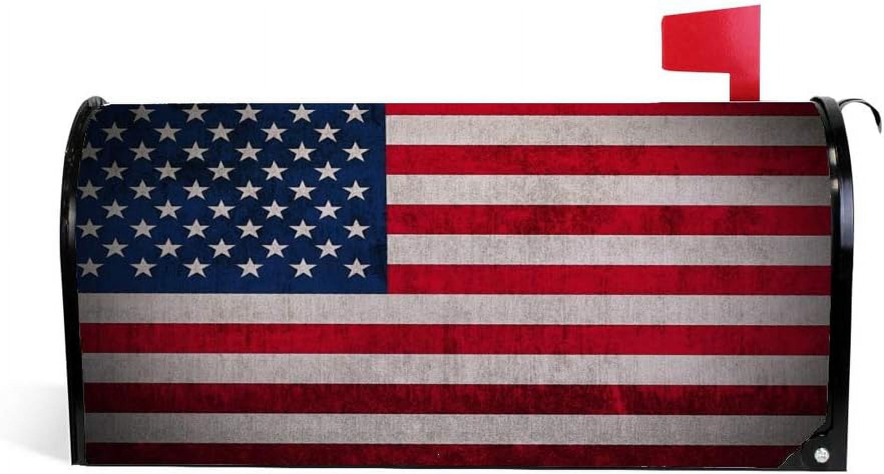 Magnetic Mailbox Cover Vintage American Flag Independence Day ...