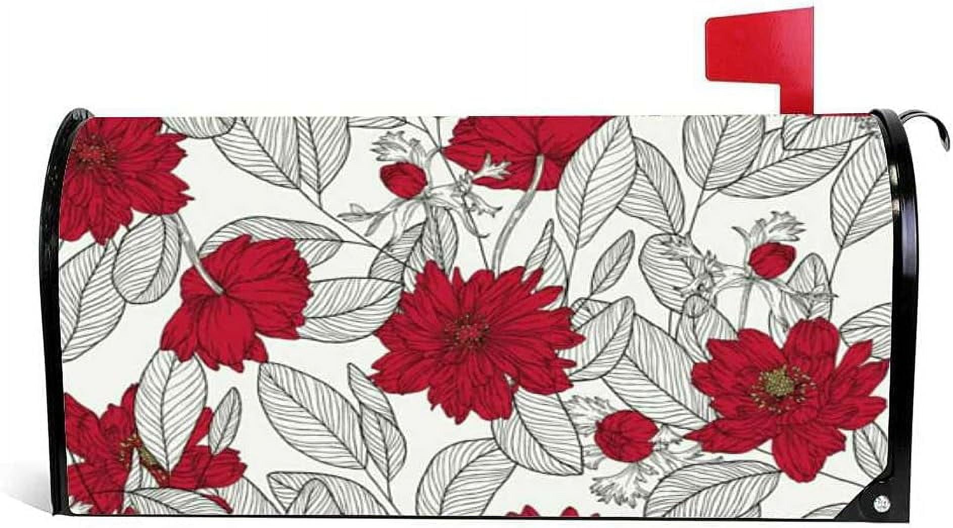 Magnetic Mailbox Covers Mailbox Stickers MailWraps Post Cover Floral ...