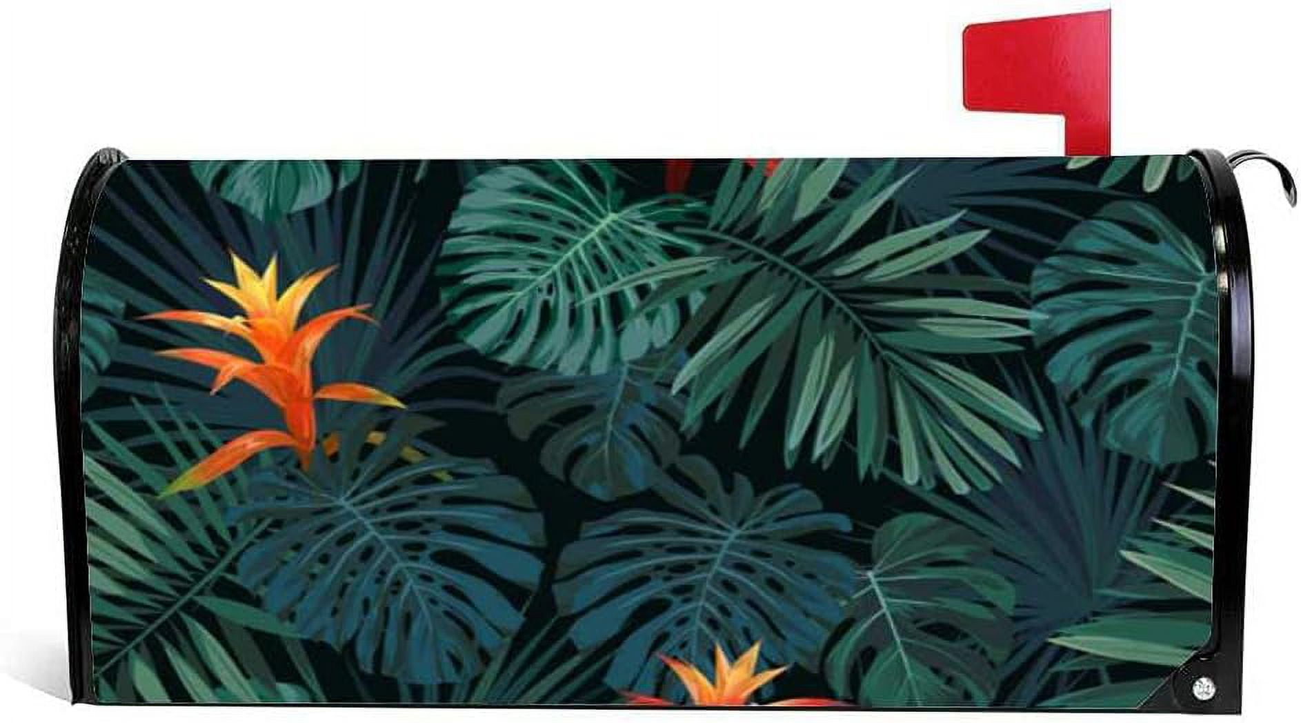 Magnetic Mailbox Covers Mailbox Stickers MailWraps Post Cover Tropical ...