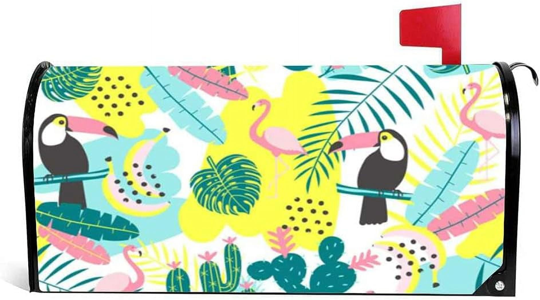 Magnetic Mailbox Covers Mailbox Stickers MailWraps Post Cover Tropical ...