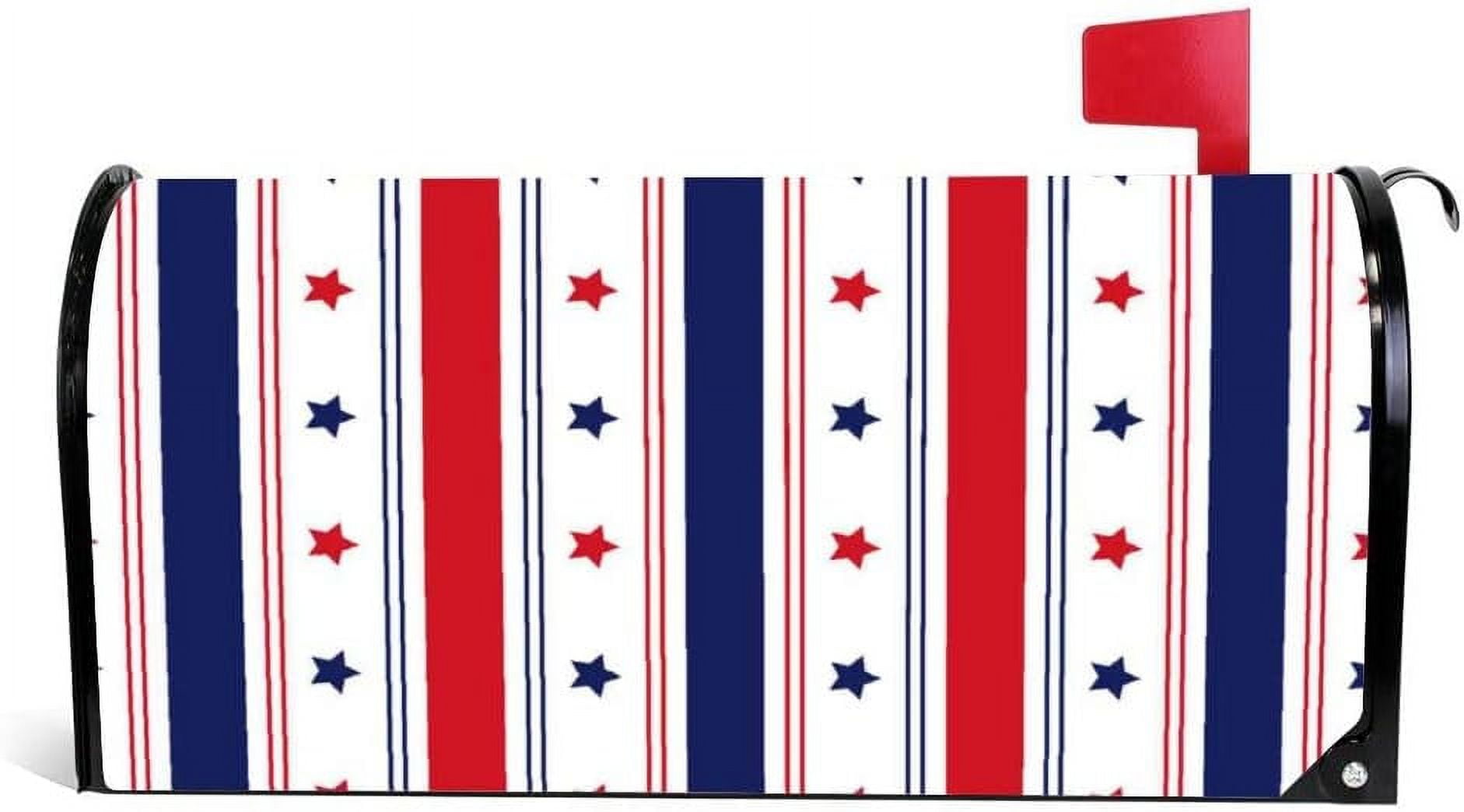 Magnetic Mailbox Covers Star Strip 4th July Mailbox Stickers MailWraps ...