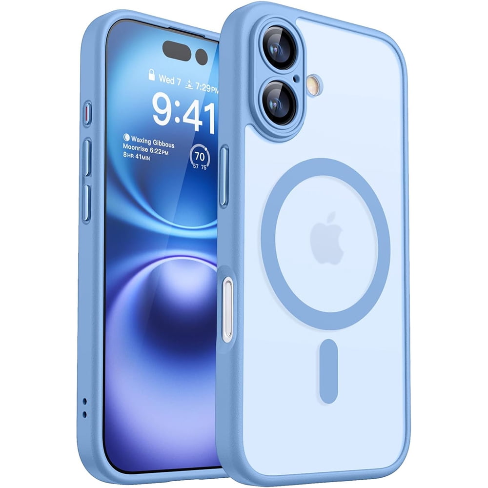 Magnetic Matte Translucent Armor Shockproof Hard PC Case For iPhone 16 ...