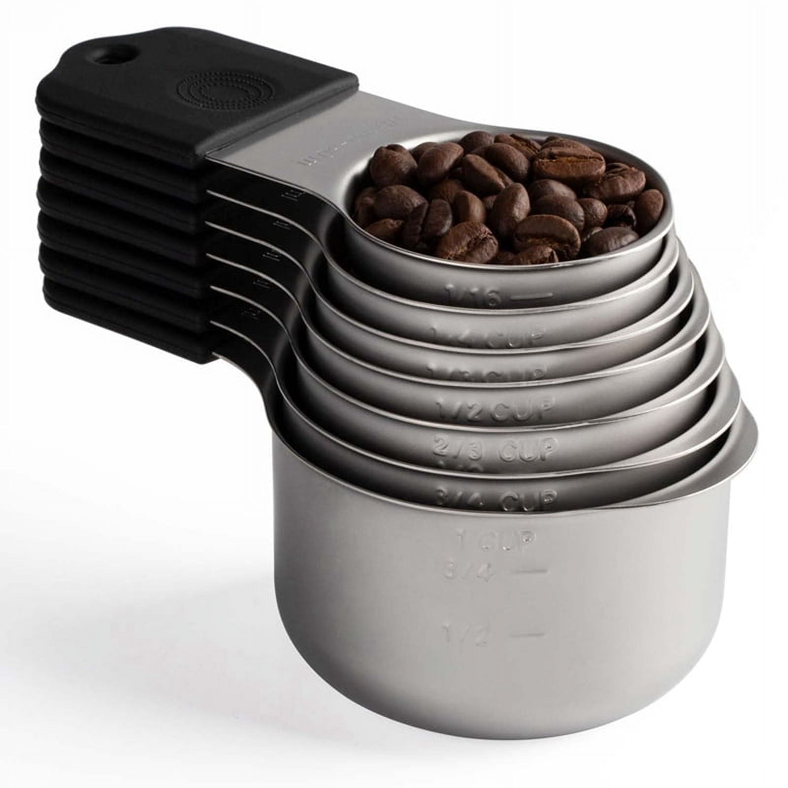 Magnetic Measuring Cups Set Stainless Steel Heavy Duty Metal Measuring ...
