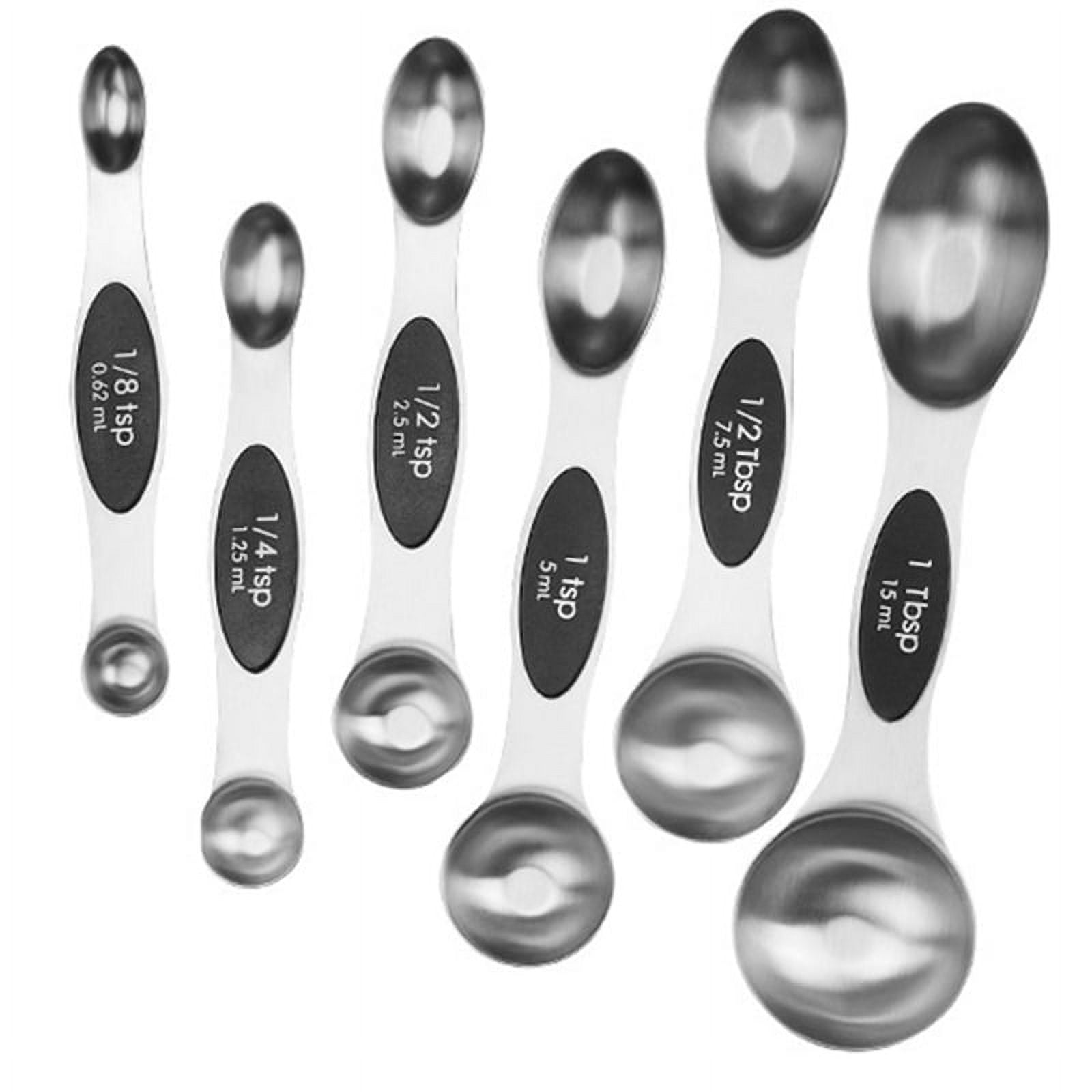 Magnetic Measuring Cups Spoons Dual-Sided Kitchen Spoon Stainless Steel ...