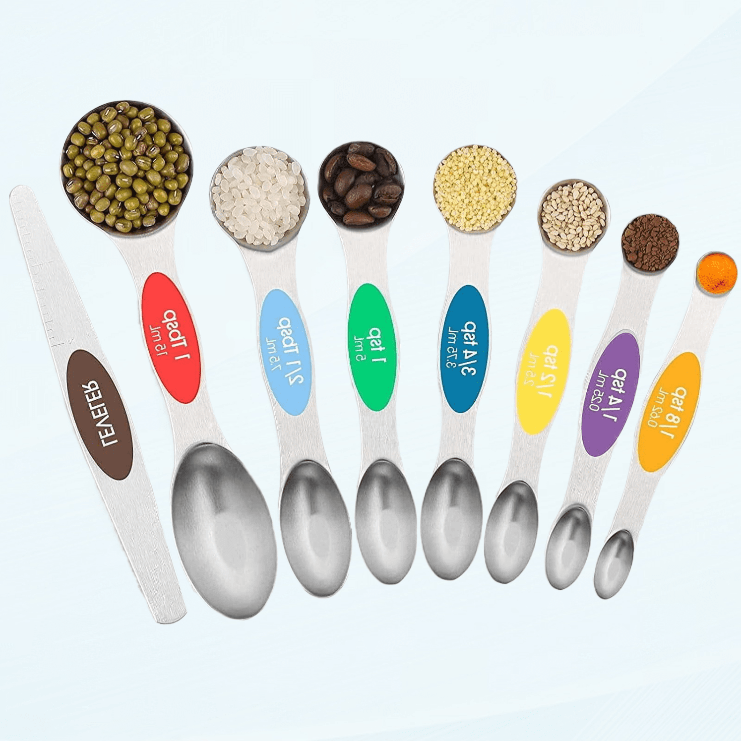 Magnetic Measuring Spoons Set, Double-Headed Kitchen Spoon Stackable ...