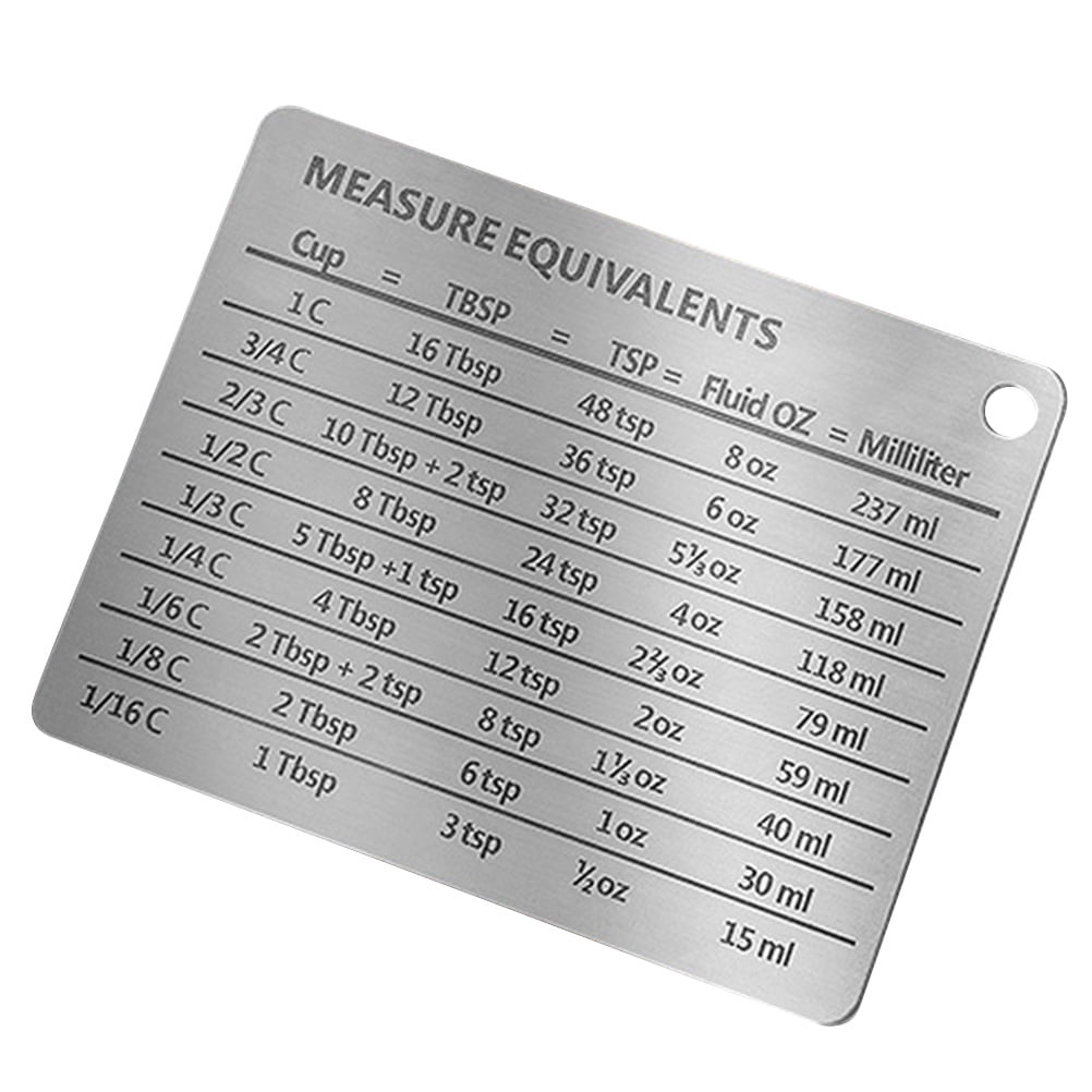 Magnetic Measuring Spoons Unit: Conversion Tables Measure Chart ...