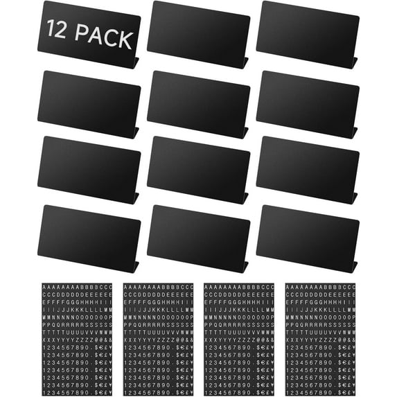 Magnetic Menu Board Set with 6 Chalkboard-Style Metal Signs, 450 ...