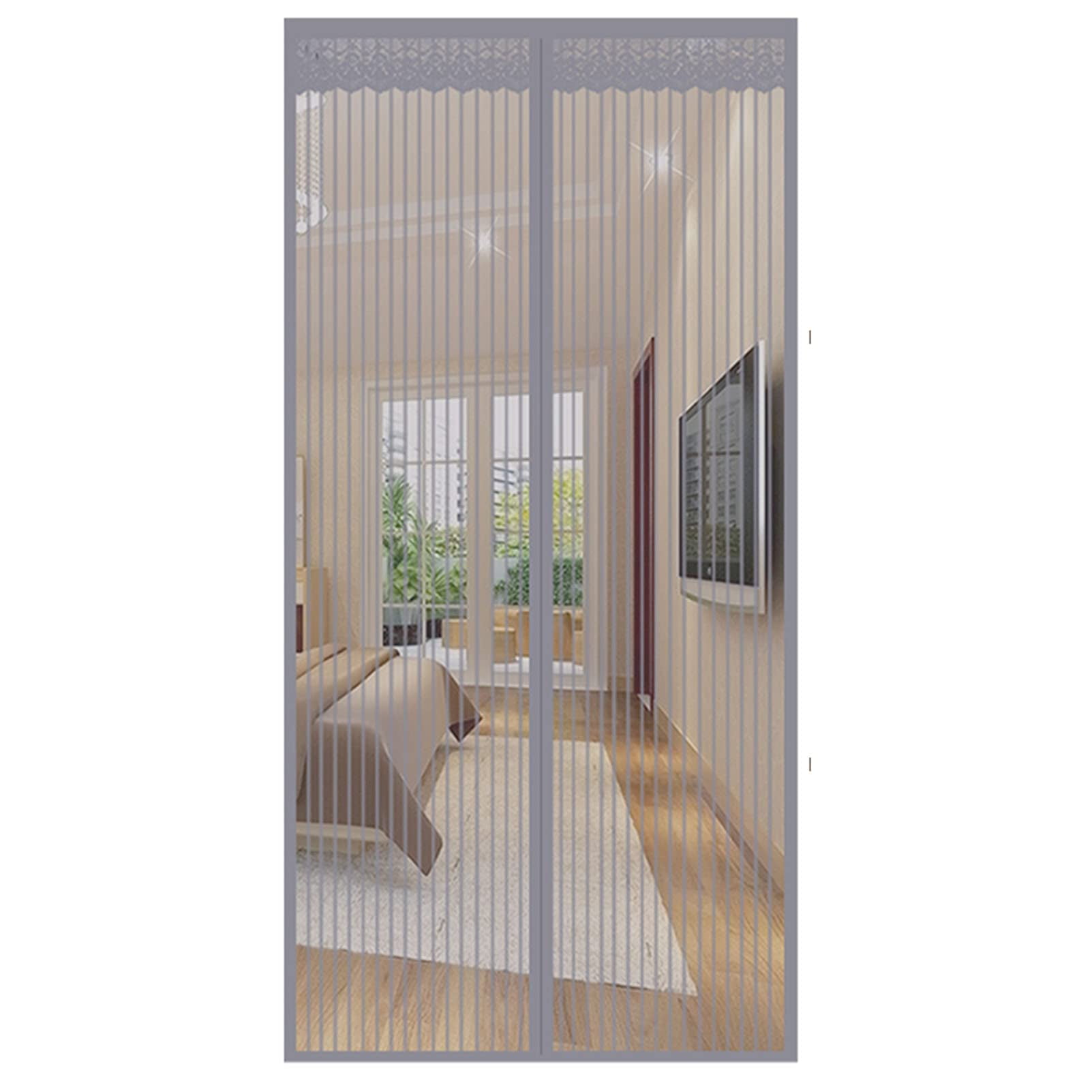 Magnetic Mesh Door Screen 55x78in, Instant Screen Door with Magnets ...