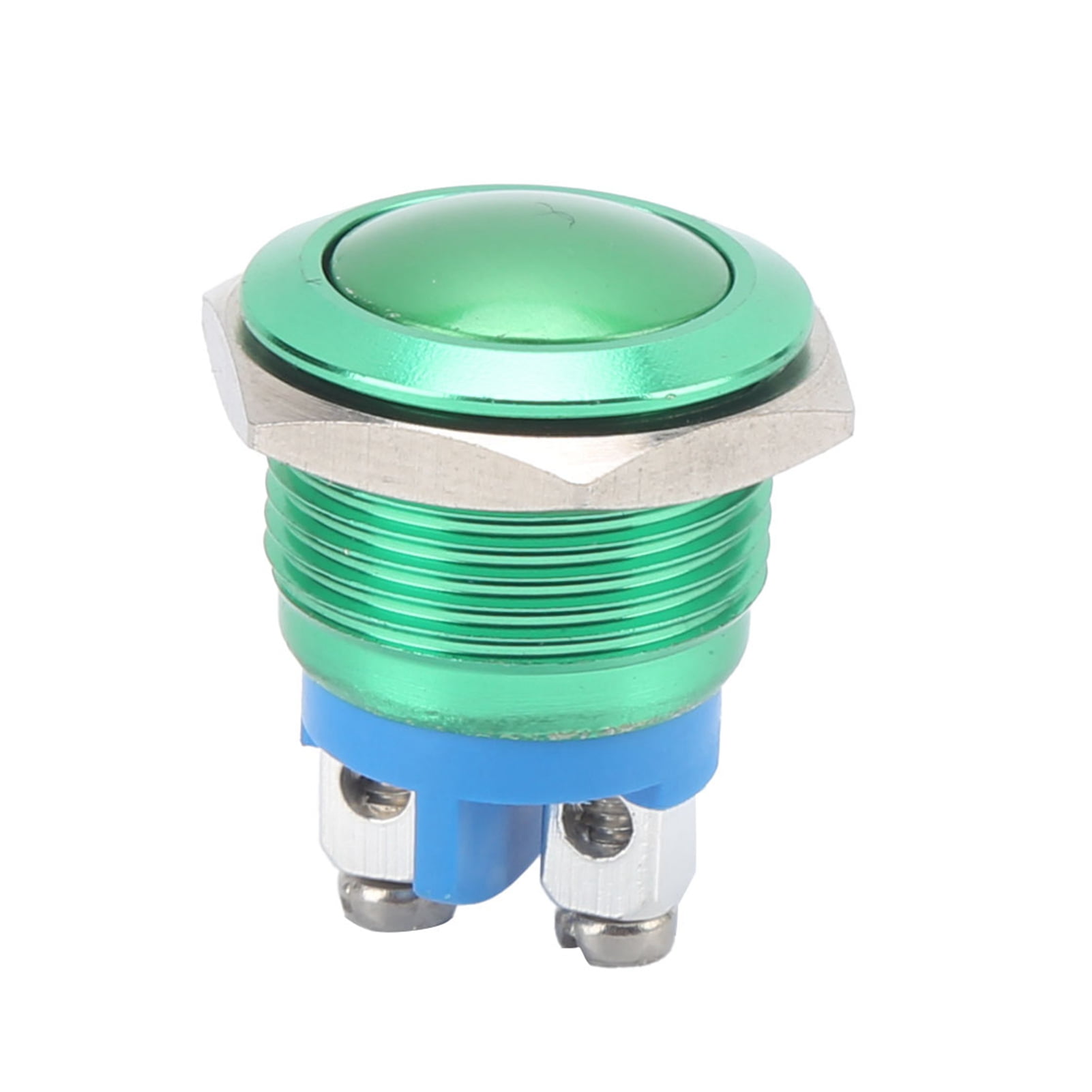 Magnetic Metal Push Button Switch, 16mm 220v, Green, Full Oxidation Self-Reset Jog Screw Foot ...