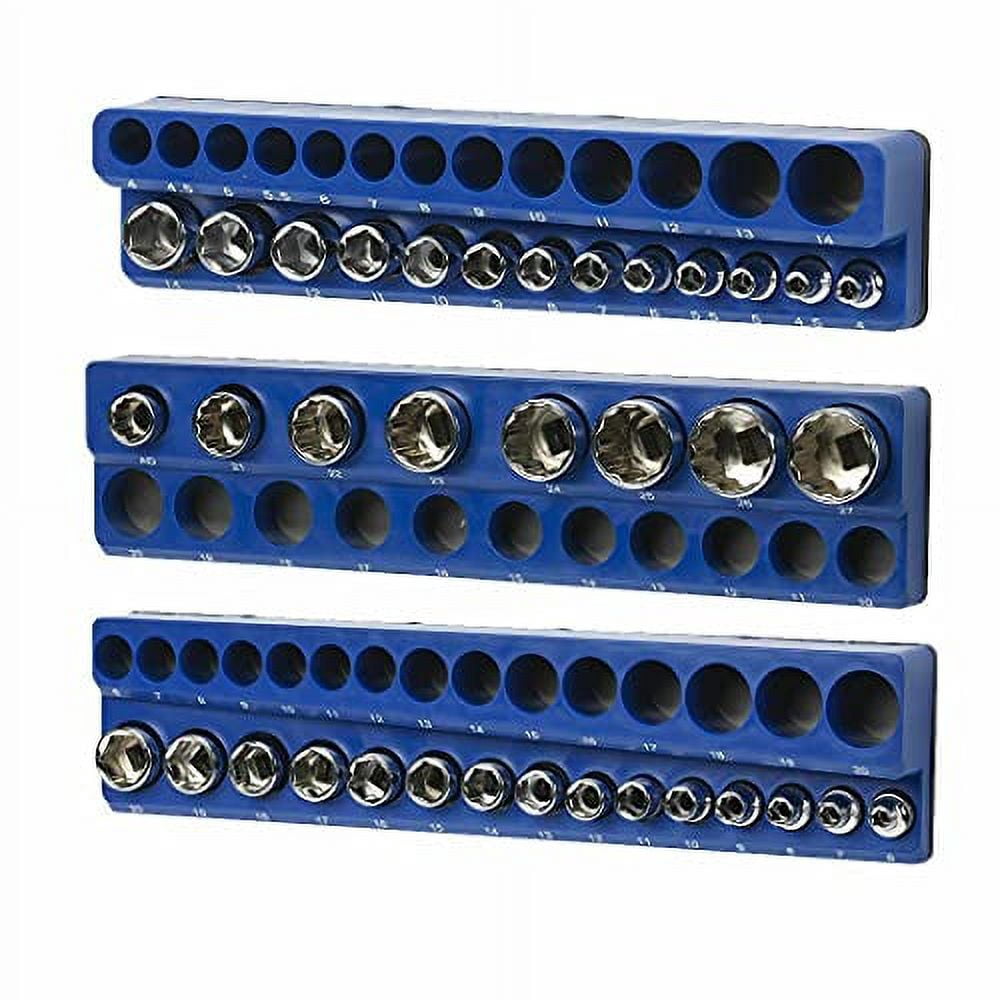 Magnetic Metric Socket Holder Mold Set For Socket Wrenches Blue ...