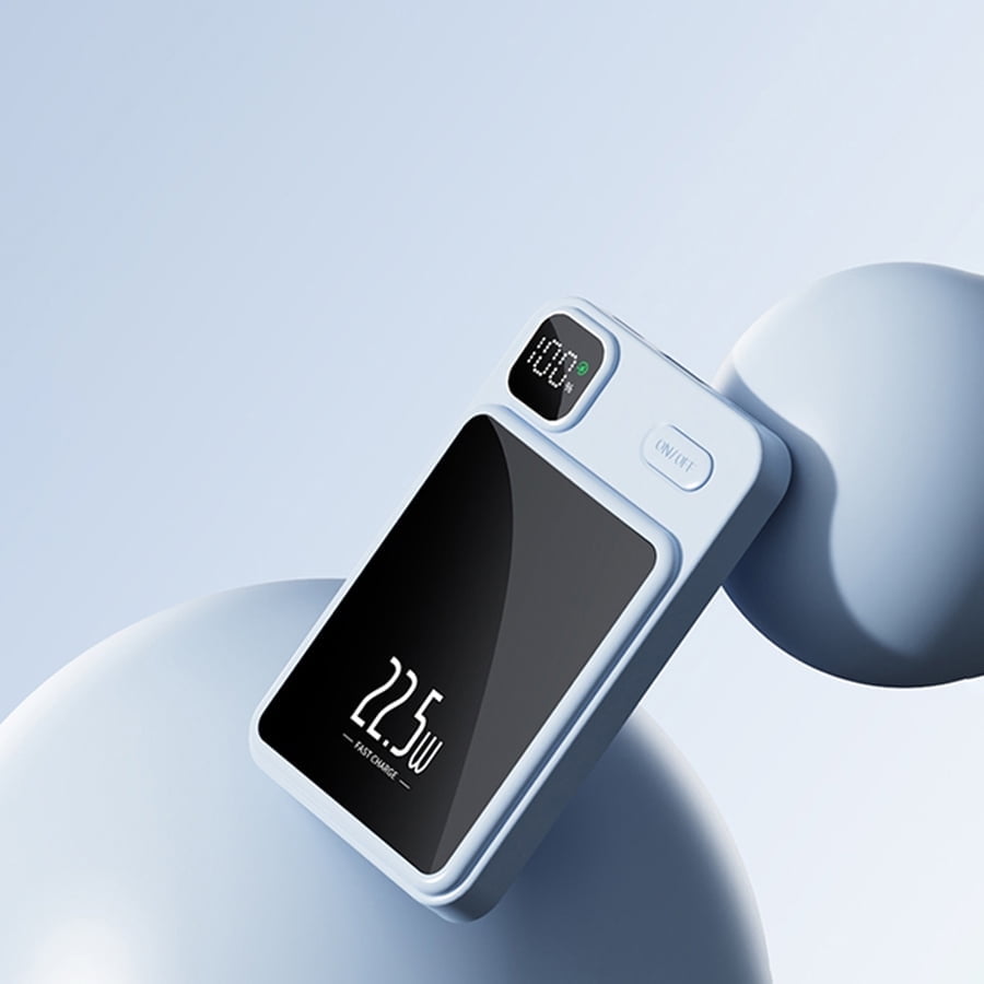 Magnetic Mini 10000mAh Wireless Fast Charging Power Bank, Portable LED ...