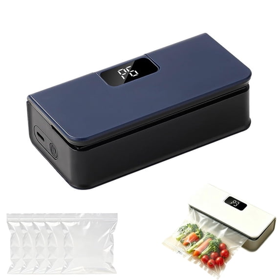 Magnetic Mini Bag Sealer for Fridge, Rechargeable Heat Sealer & Cutter ...
