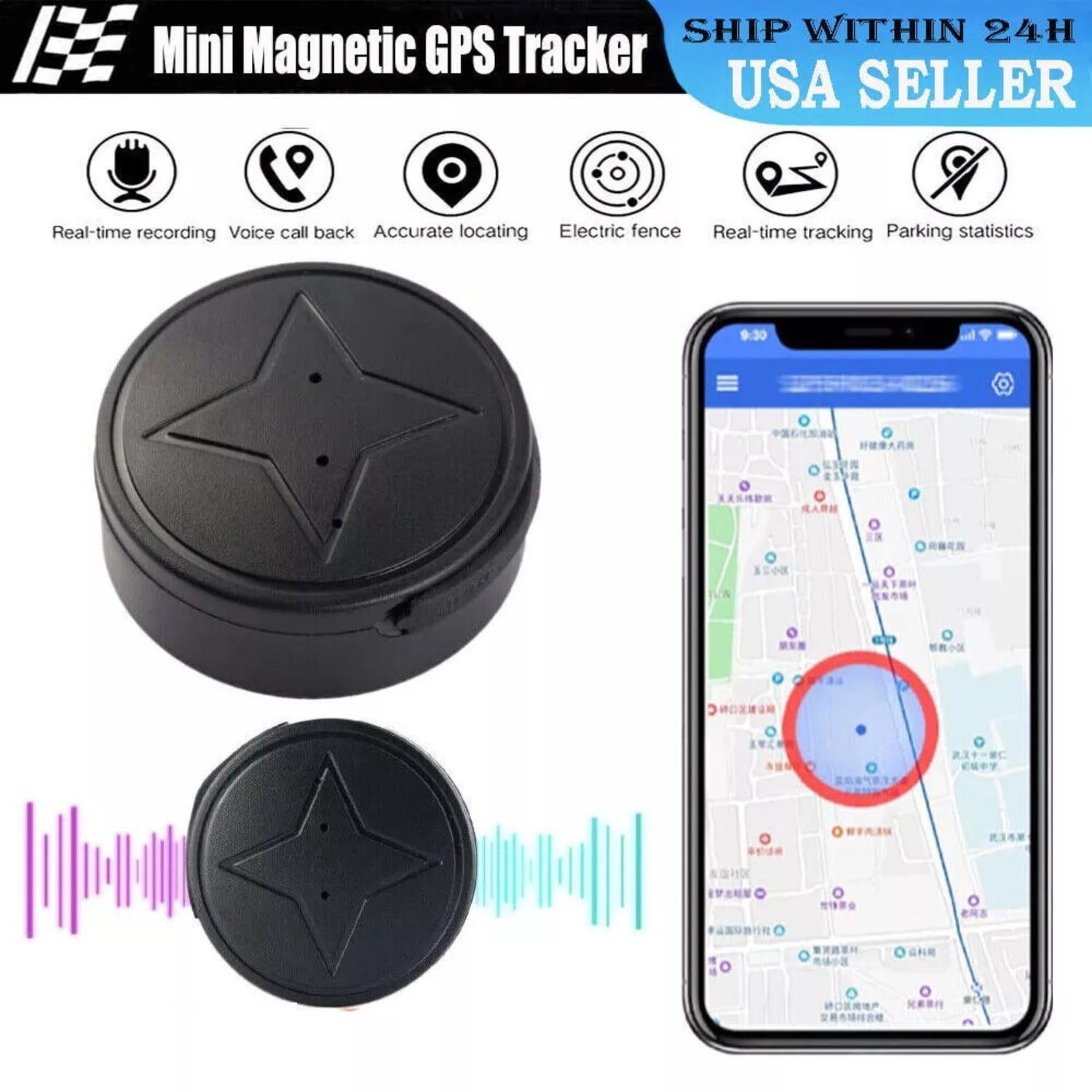 Magnetic Mini GPS Real Time Car Locator Tracker GSM/GPRS Vehicle ...
