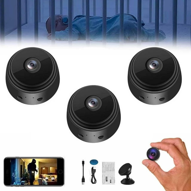 Magnetic Mini Security Camera Outdoor, Mini Security Cameras for Home ...