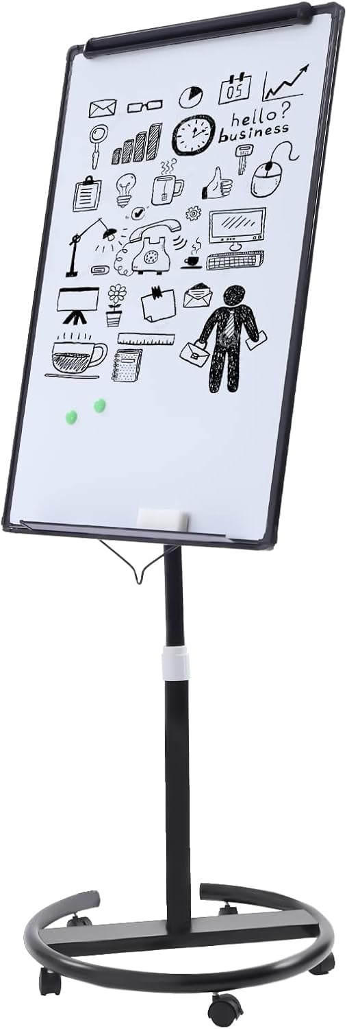 Magnetic Mobile Whiteboard 40 x 28inch Easel Stand White Board Height ...