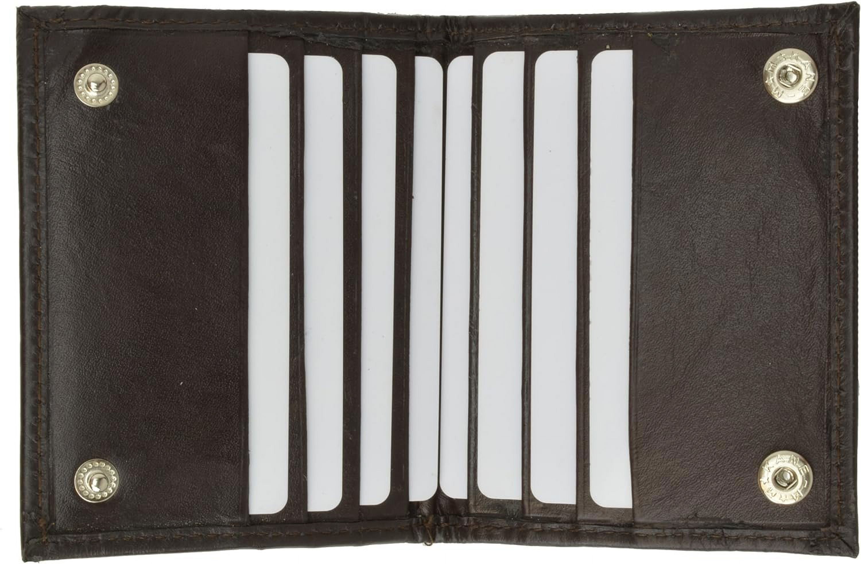 Magnetic Money Clip Wallet - Genuine Leather Bifold Credit Card ID ...