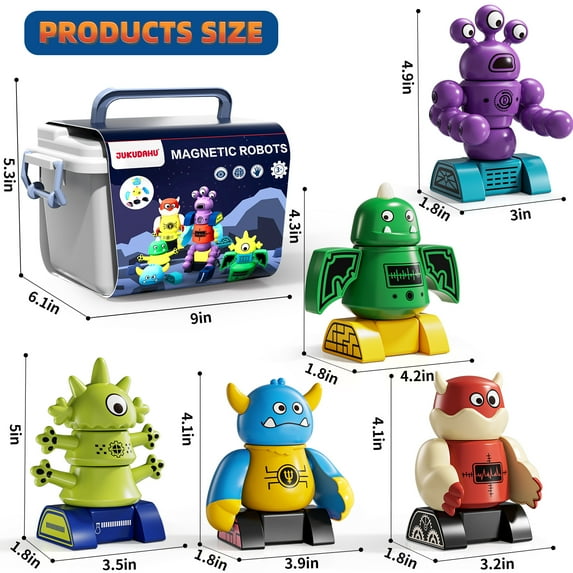 Magnetic Monster Robot Building Blocks Set Creative Learning for Kids ...