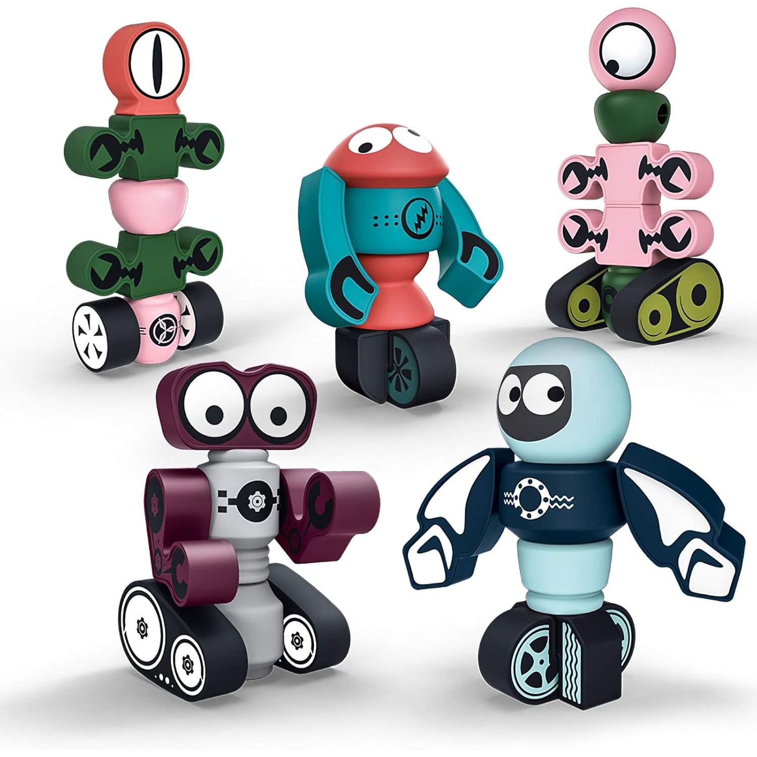 Magnetic Monster Robot Building Toy Set with storage box, 35 PCS ...