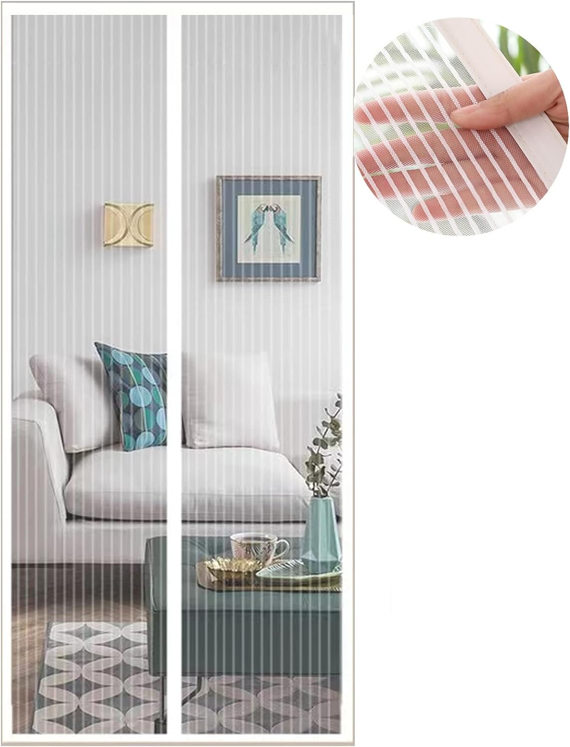 Magnetic Mosquito Net for Door, 120x215 cm Anti-Mosquito Door Curtain ...