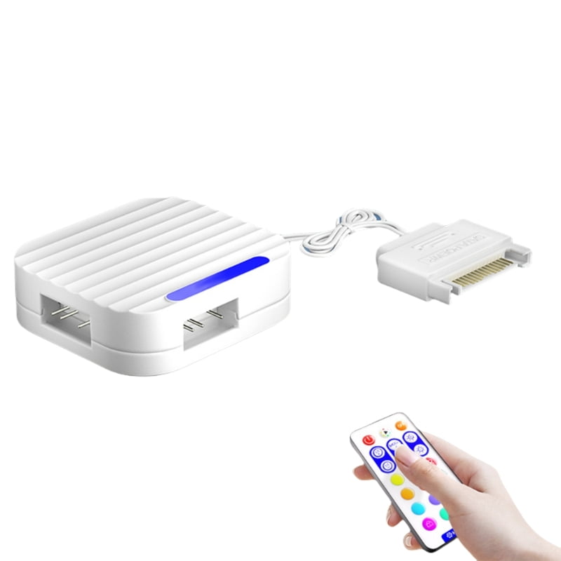 Magnetic Mount Miniture ARGB Controller SATA Powered 5V 3 Pin RGB ...