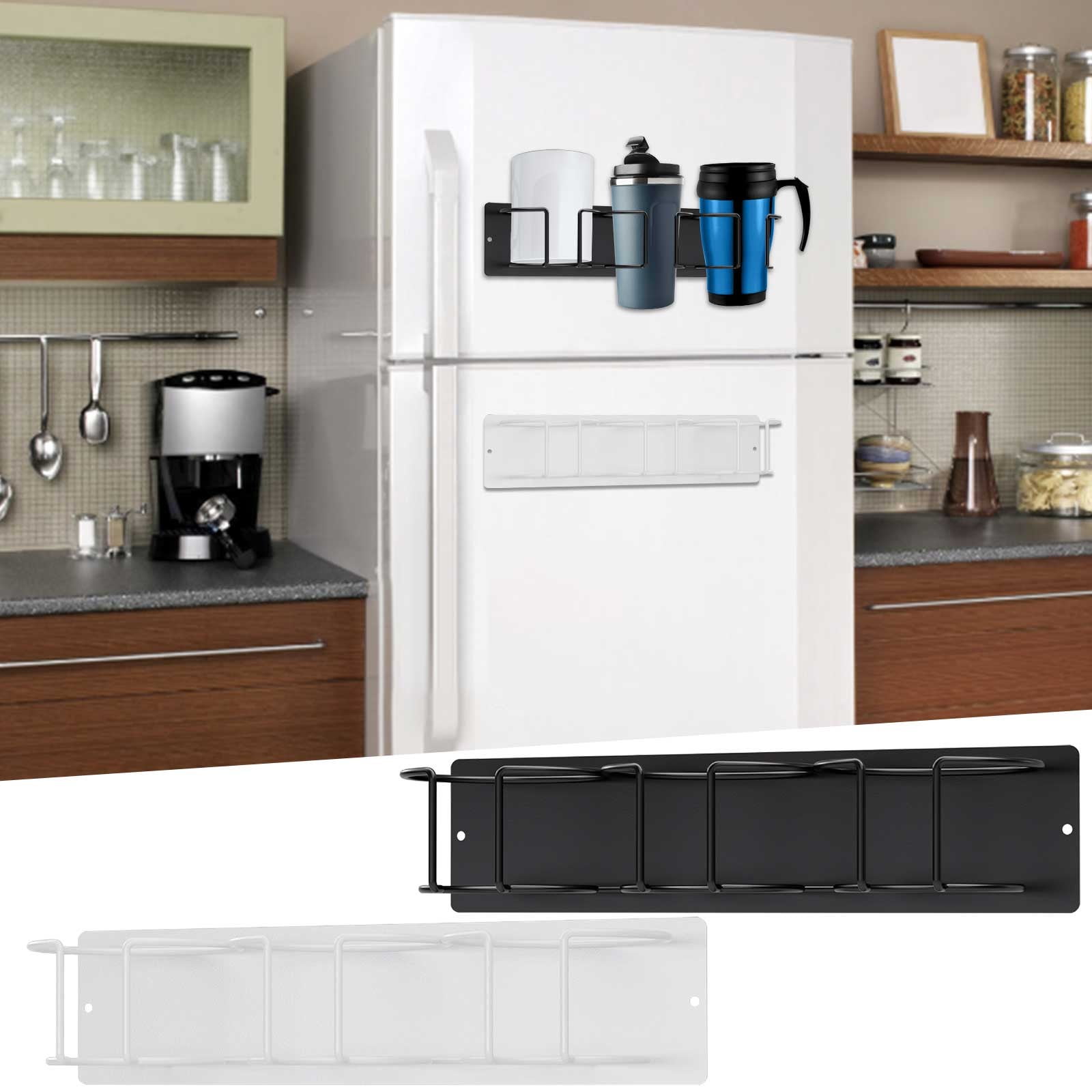 Magnetic Mug Rack Organizer for Refrigerator | Rust-Proof Water Bottle ...