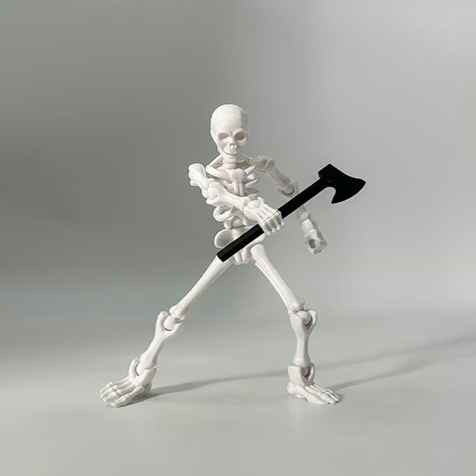 Magnetic Multi-Joint Skull Halloween Prop – Adjustable Pose for Haunted ...