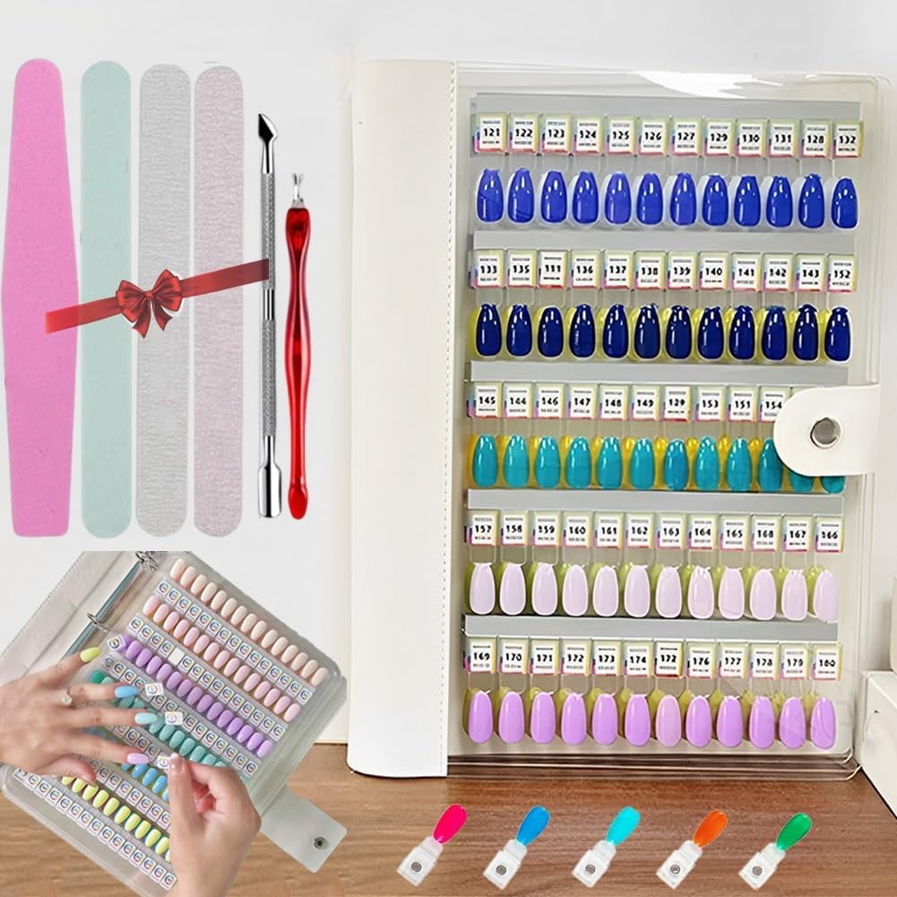 Magnetic Nail Swatch Book, 120/180/240 Nail Display Book, Magnet Blank ...
