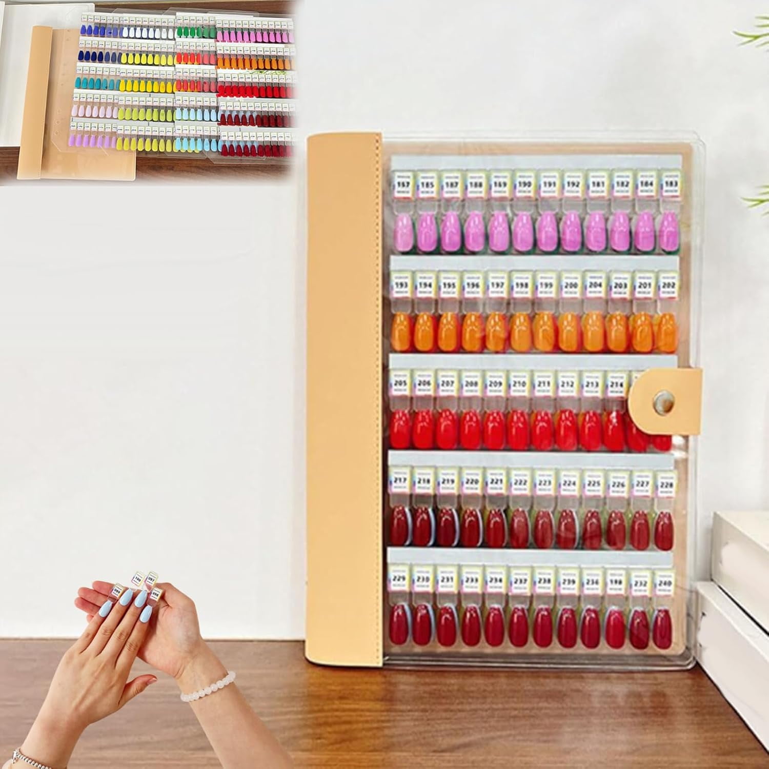 Magnetic Nail Swatch Book, New Nail Color Display, Professional 120 ...