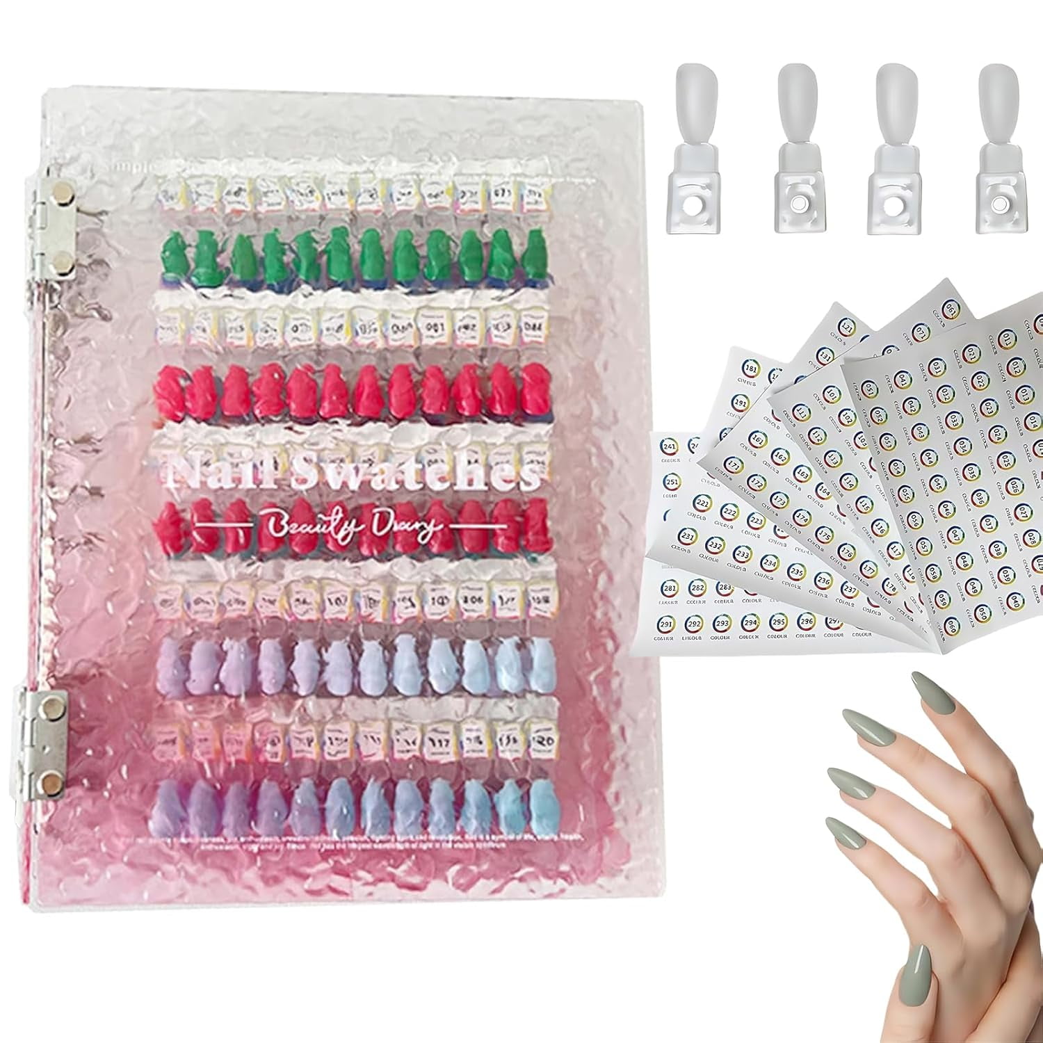 Magnetic Nail Swatches Book, 120/180/240 Nail Color Display Book ...
