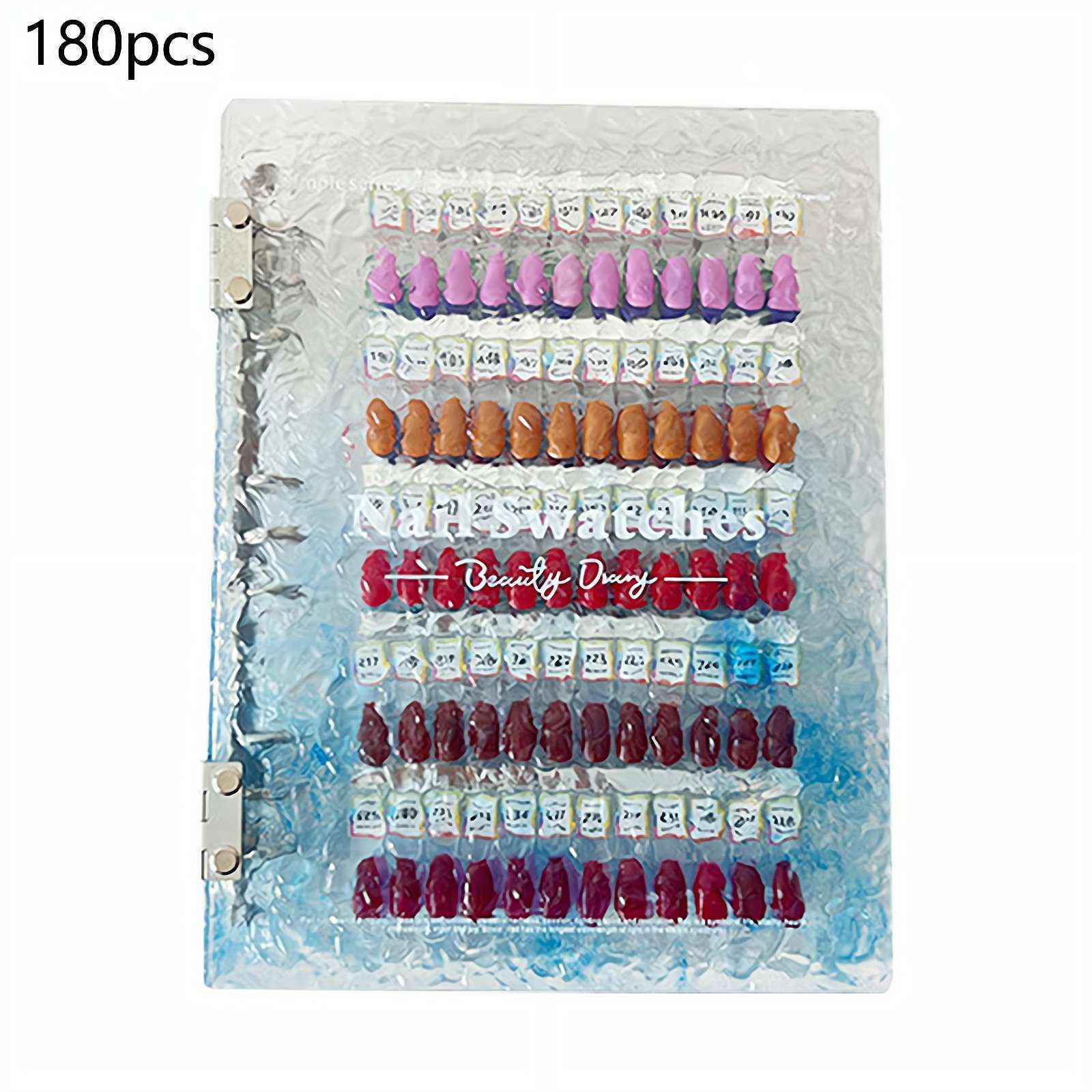 Magnetic Nail Swatches Book, 120/180/240 Nail Color Display Book, Professional Magnet Removable ...