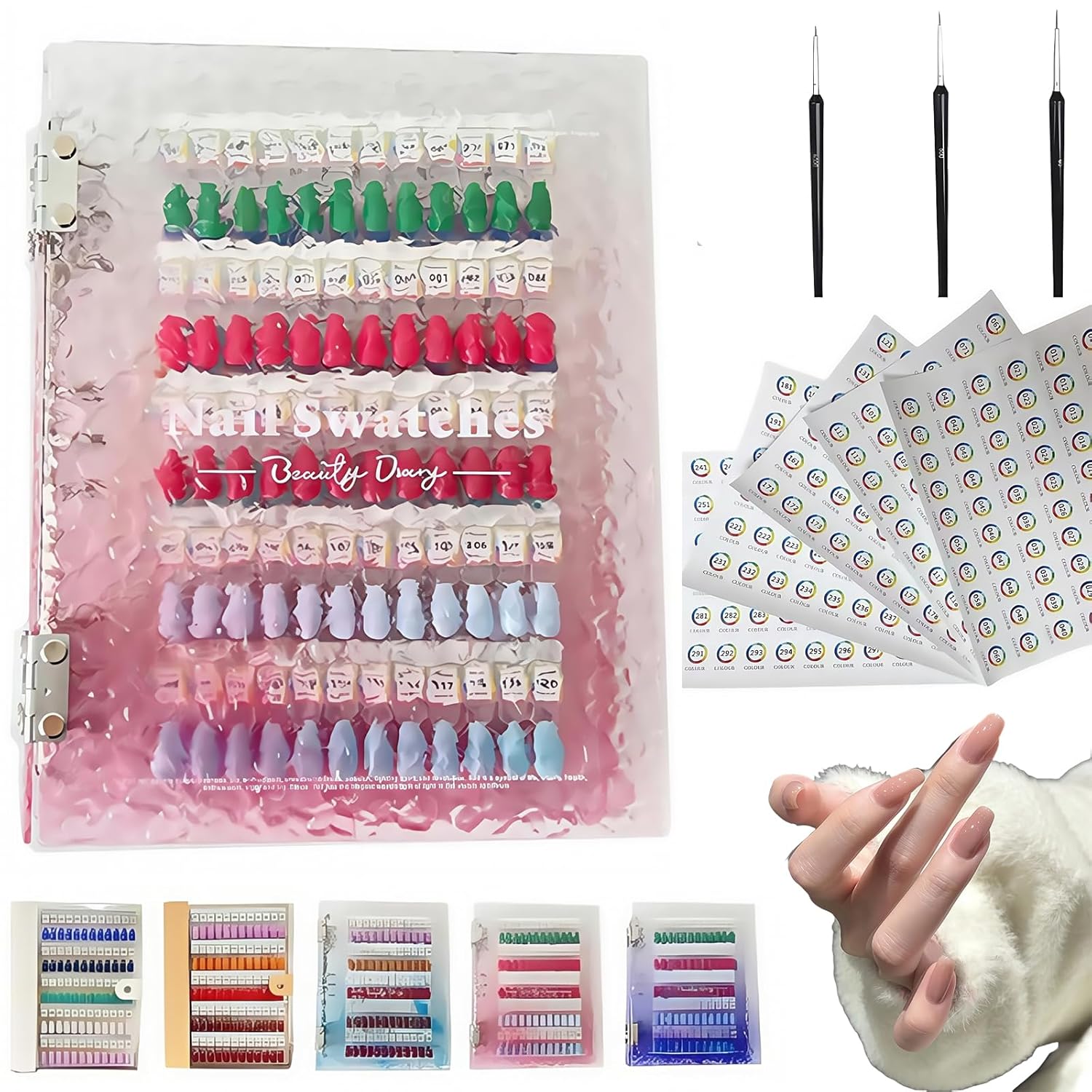 Magnetic Nail Swatches Book, 2025 New 120/180/240 Nail Color Display ...