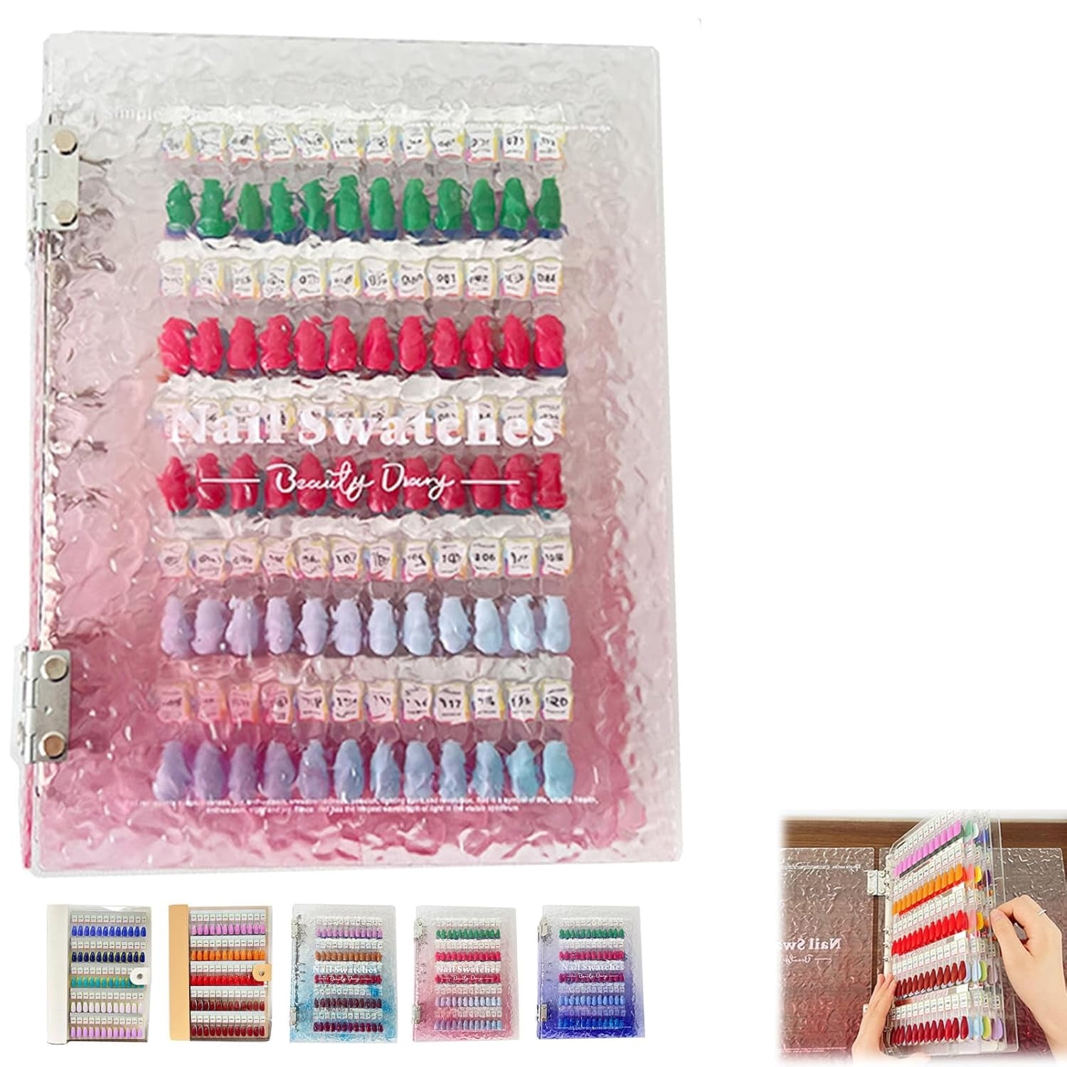 Magnetic Nail Swatches Book, 2025 New 120/180/240 Nail Color Display ...